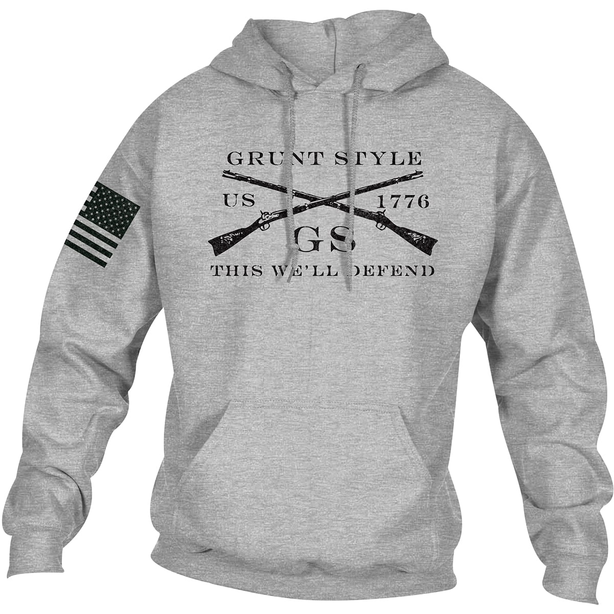 Grunt Style Logo Basic Pullover Hoodie - Small - Sport Gray - Walmart.com