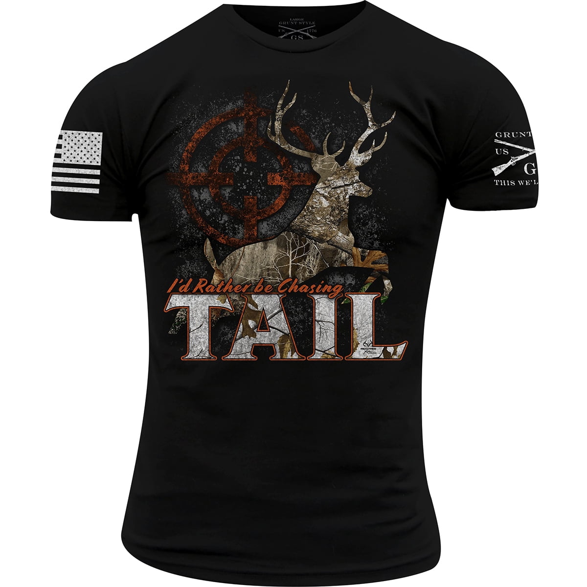 Grunt Style Realtree Edge - Chasing Tail T-Shirt - Medium - Black ...