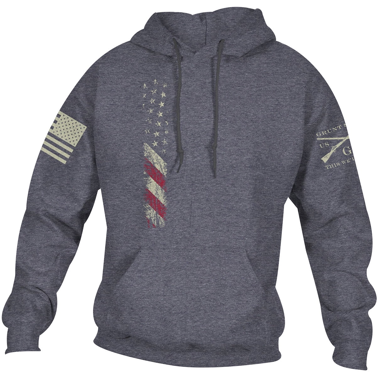 Grunt Style True Colors Hoodie - Men's, Dark Heather, Large, - Walmart.com