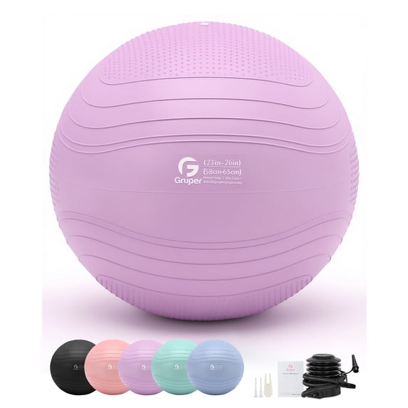 Gruper Yoga Ball, Extra Thick Exercise Ball for Workout Pregnancy ...