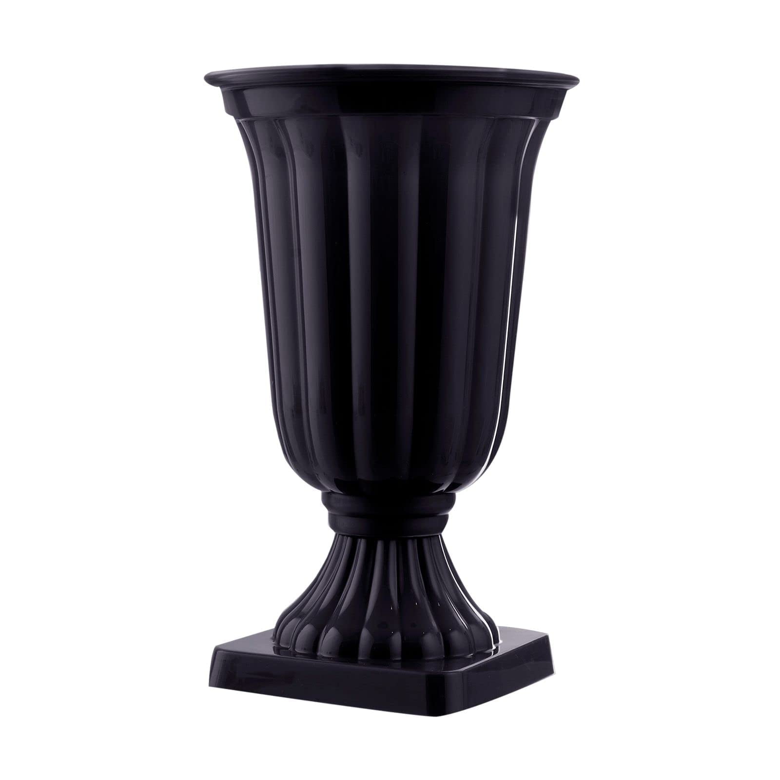 Grupo Mirandinha Large Black Plastic Flower Vase – Elegant, Reusable ...