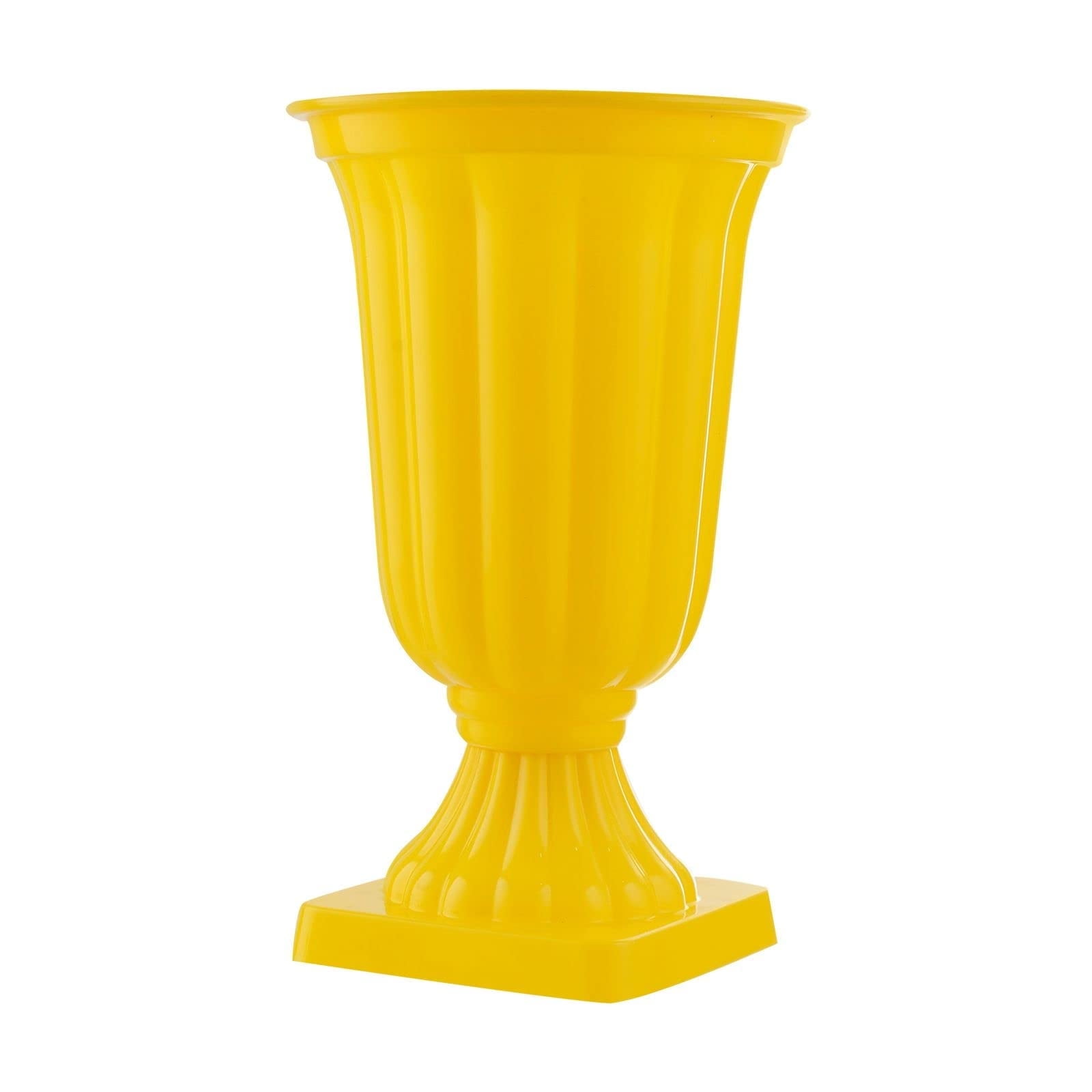 Grupo Mirandinha Large Yellow Plastic Flower Vase – Elegant, Reusable ...