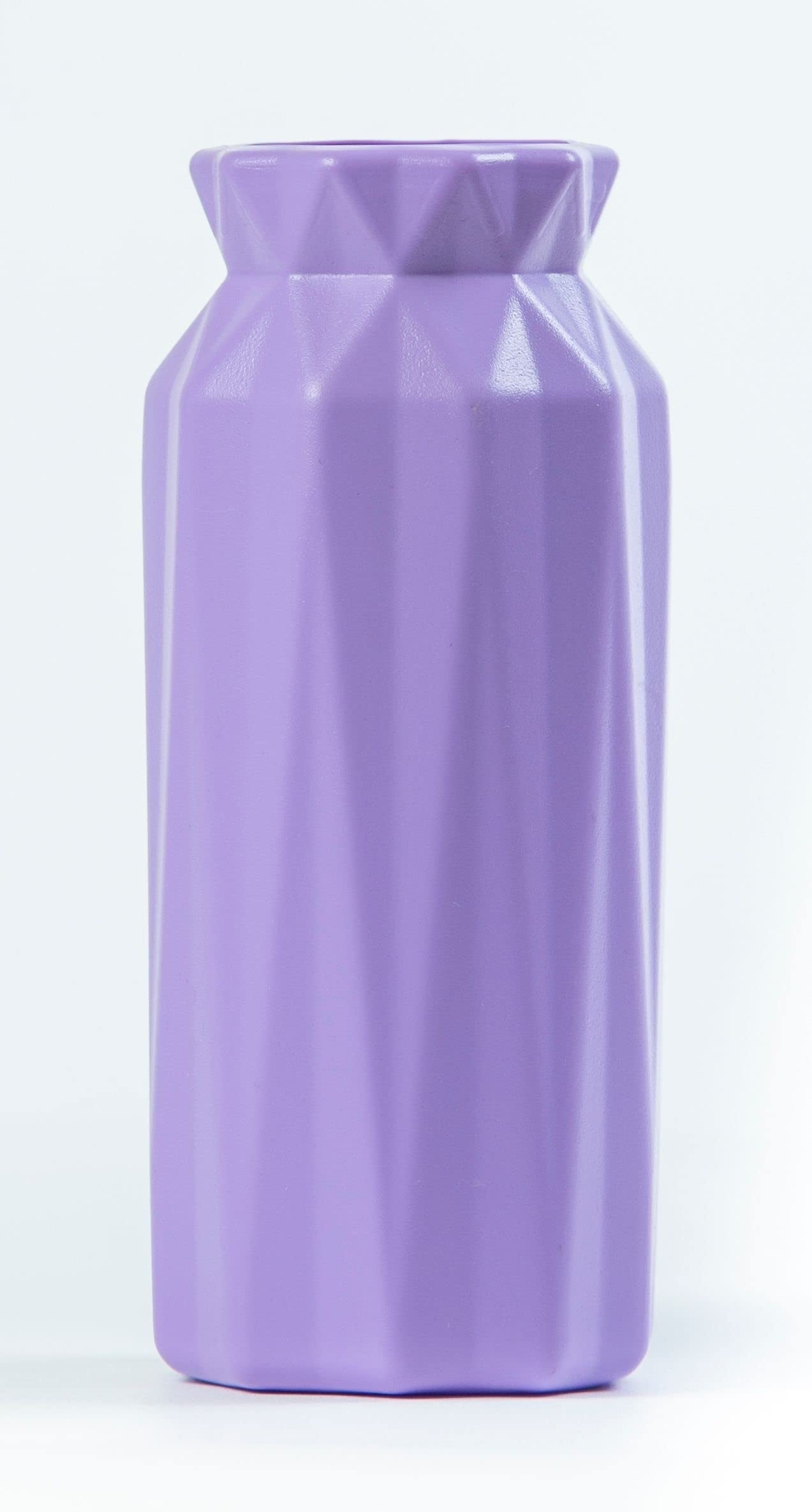 Grupo Mirandinha Lilac Plastic Flower Vase, Elegant Reusable ...