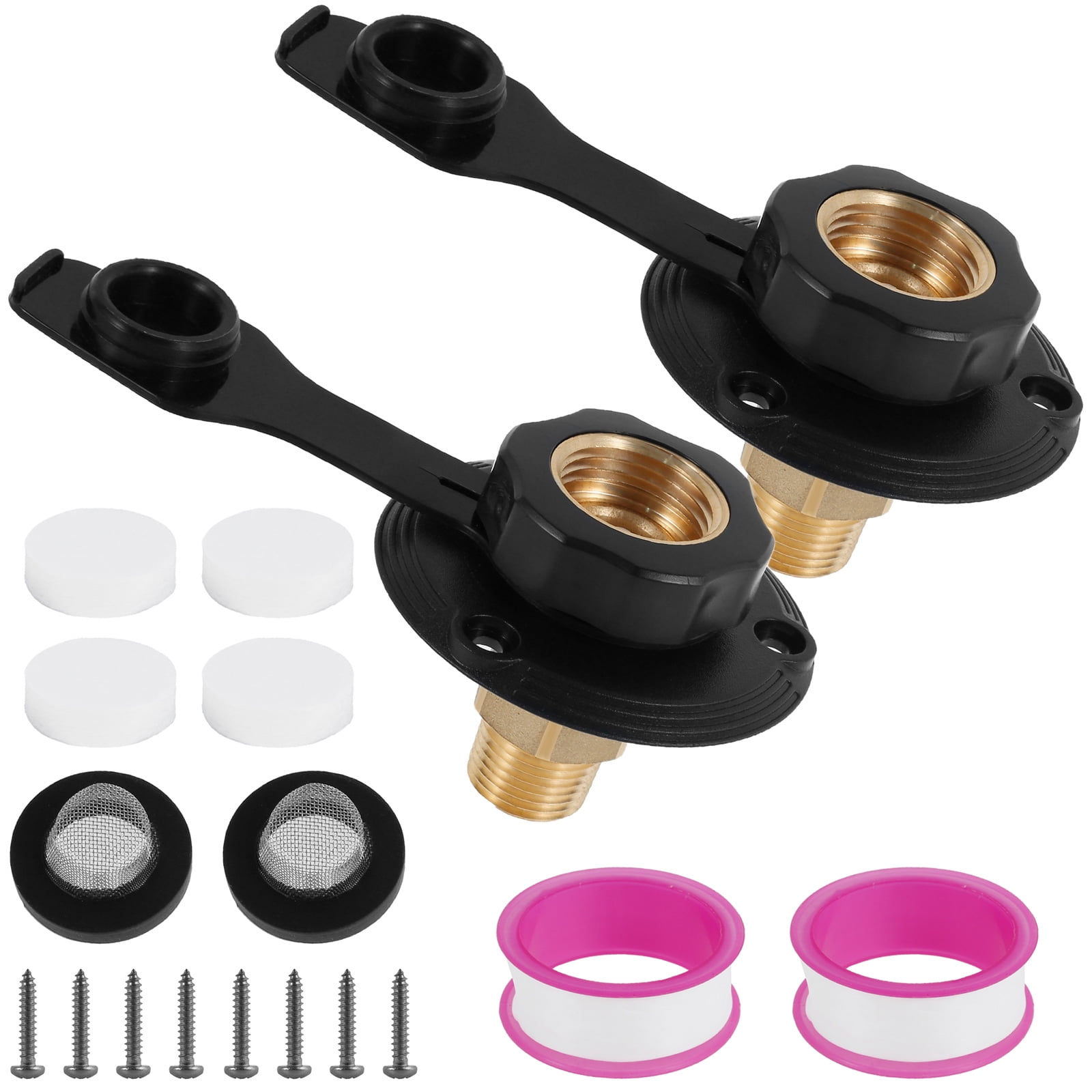 Grusce 10PCS Lead Free Brass RV City Water Fill Inlet with 3/4 NH ...