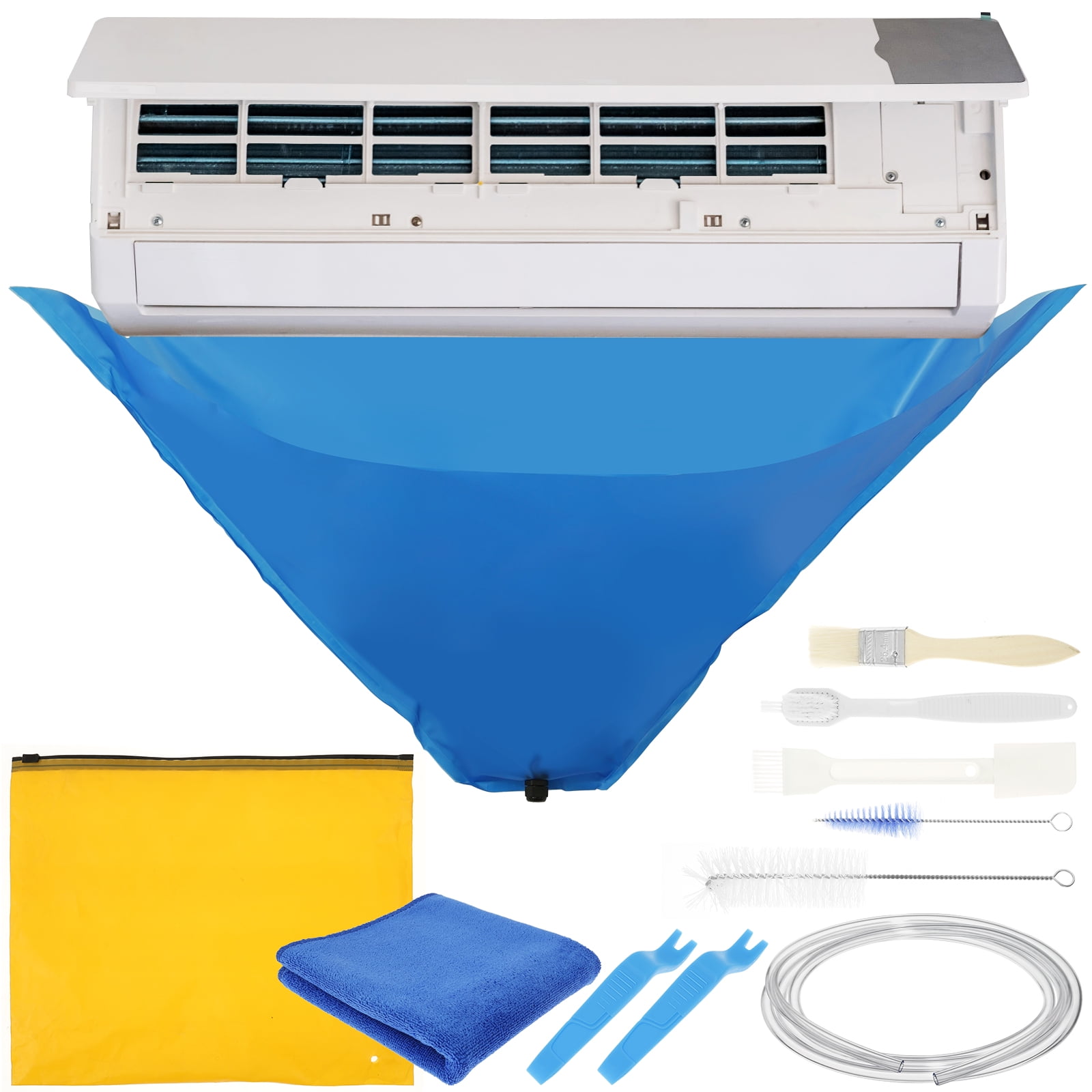 Grusce 10pcs Split Air Conditioner Cleaning Kit Includes Waterproof Ac Cleaning Cover Brushes ...