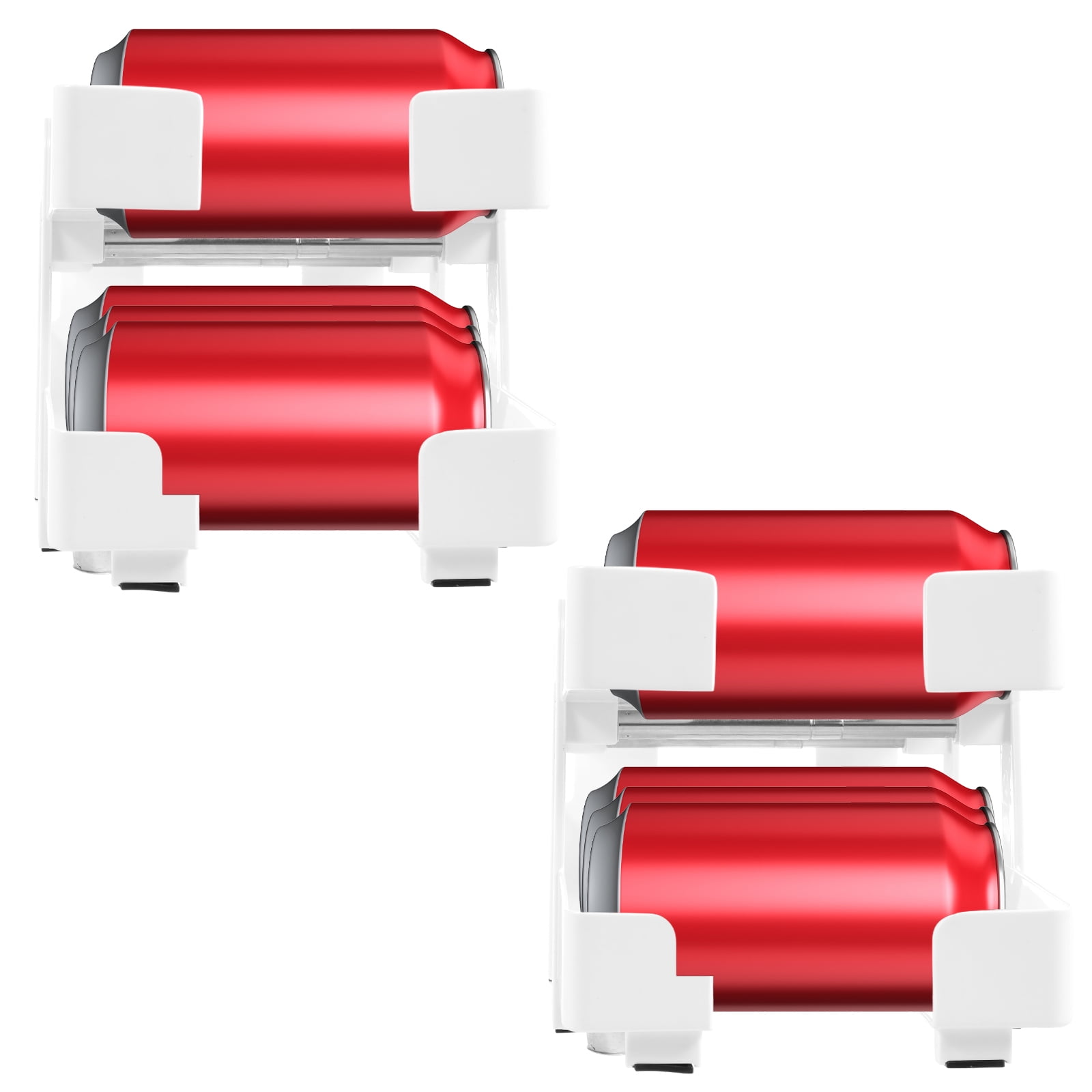Grusce 2 Pcs Soda Can Organizer Double Layers Soda Can Dispenser for ...