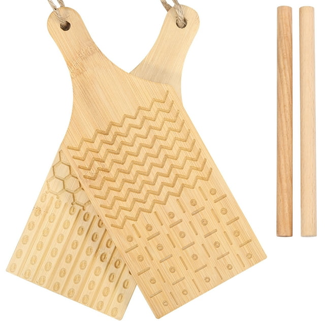 Grusce 2 Pcs Wood Gnocchi Board Authentic Safe to Use Cavatelli Pasta ...