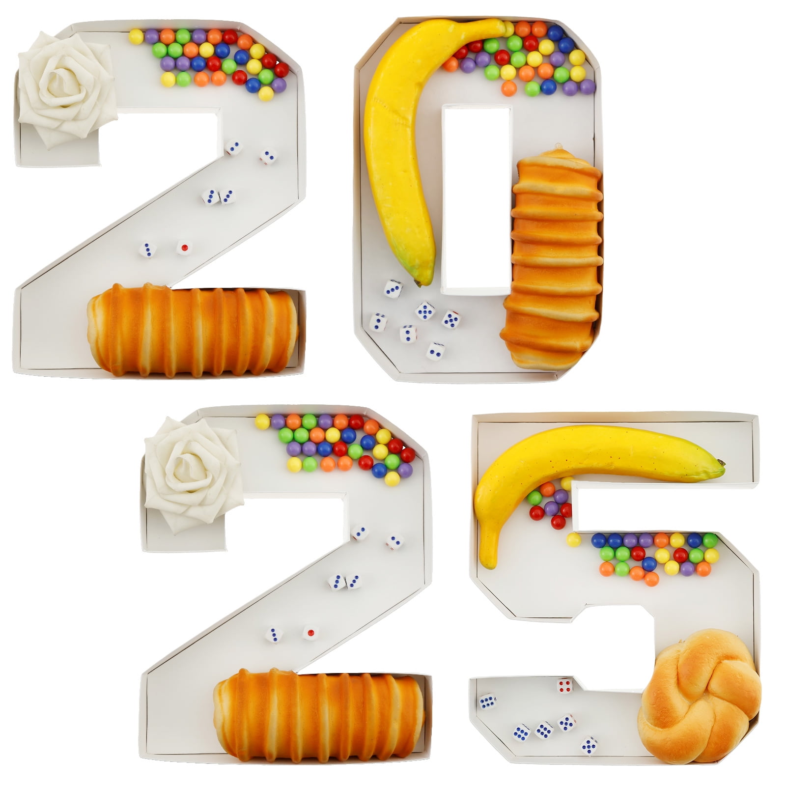 Grusce 2025 Set Number Charcuterie Board Box 10 inch Fillable Cardboard ...