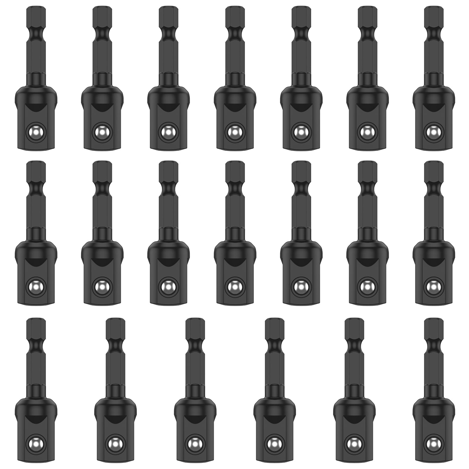 Grusce 20Pcs 1/2 inch Impact Adapter Set High Hardness Wear Resistant ...