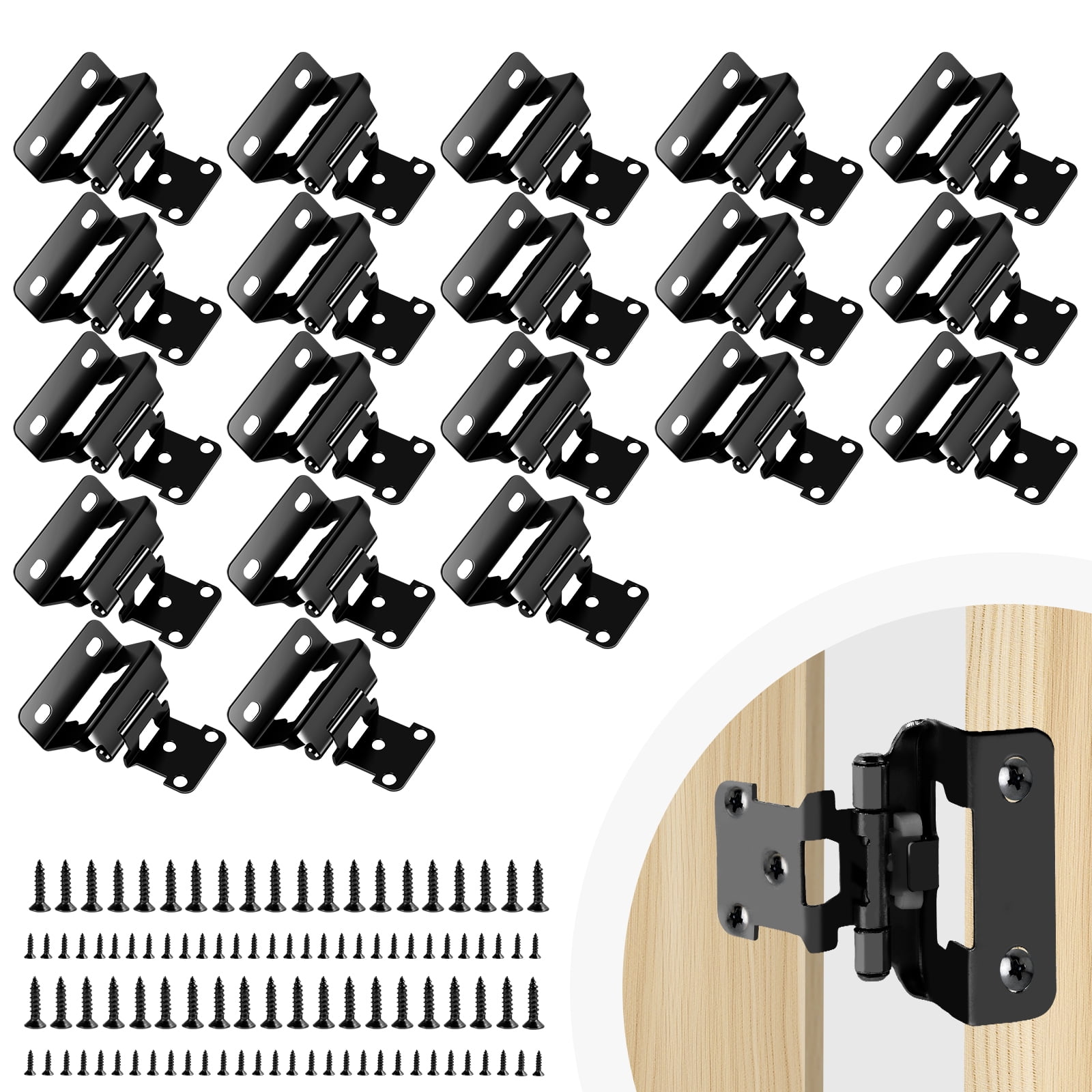 Grusce 20Pcs Frame Cabinet Hinges Self Closing Cabinet Hinges Cold ...