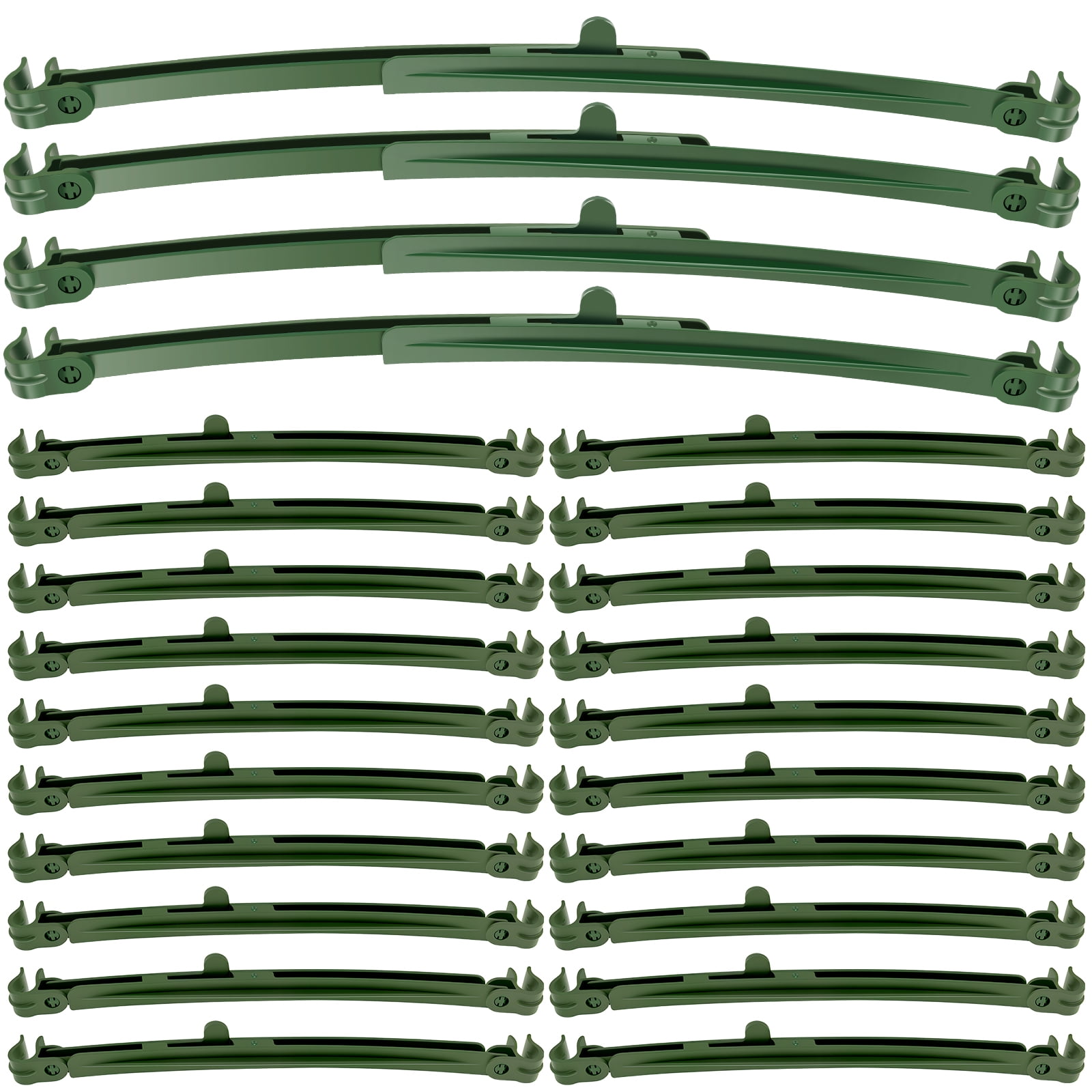 Grusce 24pcs Plastic Expandable Garden Stakes Arms Reusable Weather ...