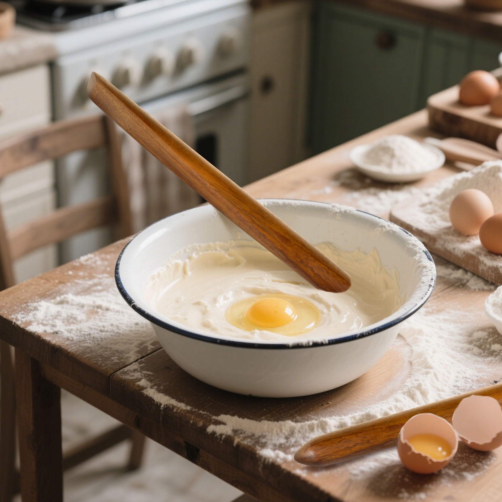 Grusce 2PCS Bamboo Sourdough Bread Mixing Stick Dough Blender Stir Rod ...