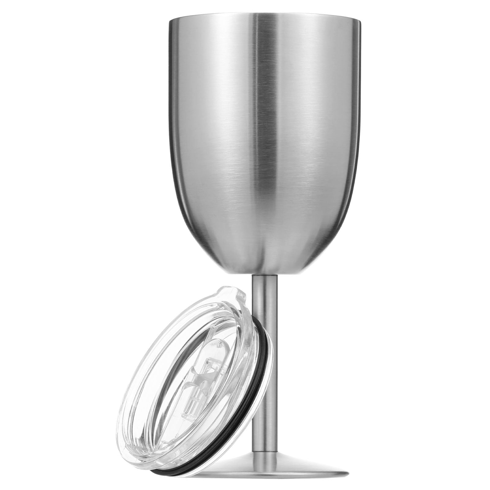 Grusce 2PCS Leak Proof Wine Cup, 304 Stainless Steel Wine Glass with ...