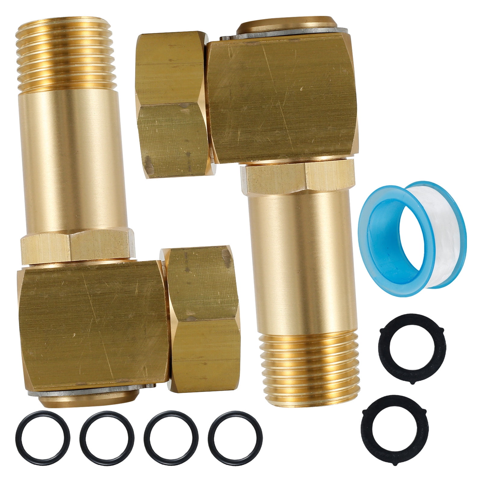 Grusce 2Pcs Garden Hose Reel Parts Fittings Brass Replacement Part Swivel Multipurpose Swivel ...