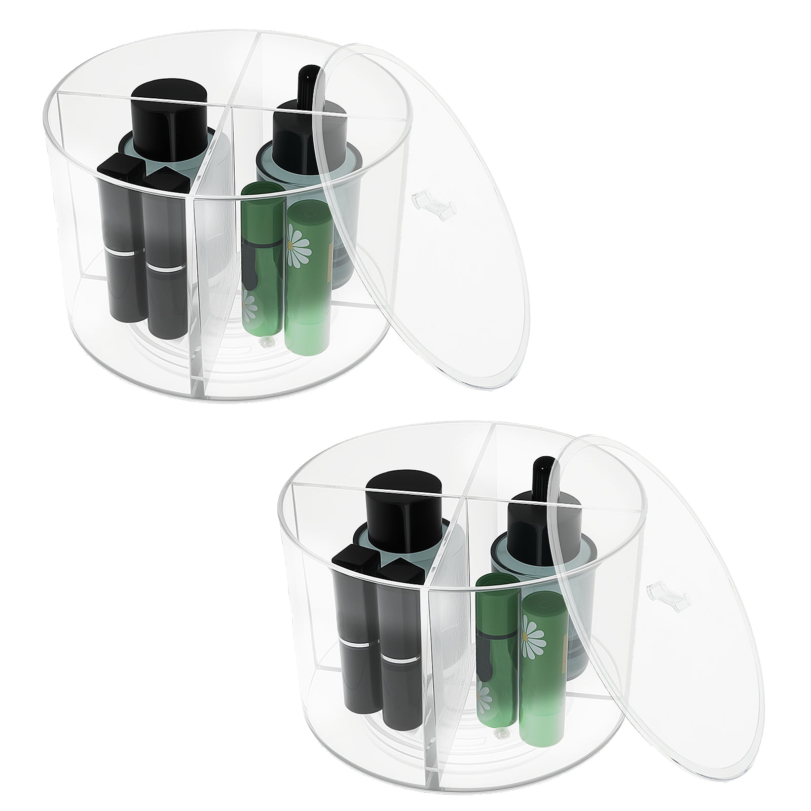 Grusce 2pcs Drinks Packet Organizer Clear Rotatable Water Flavor Packet ...