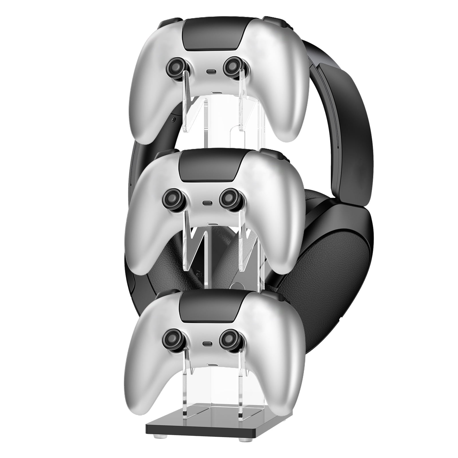 Grusce 3 Tier Acrylic Controller Holder and Headset Stand, 2 in 1 ...
