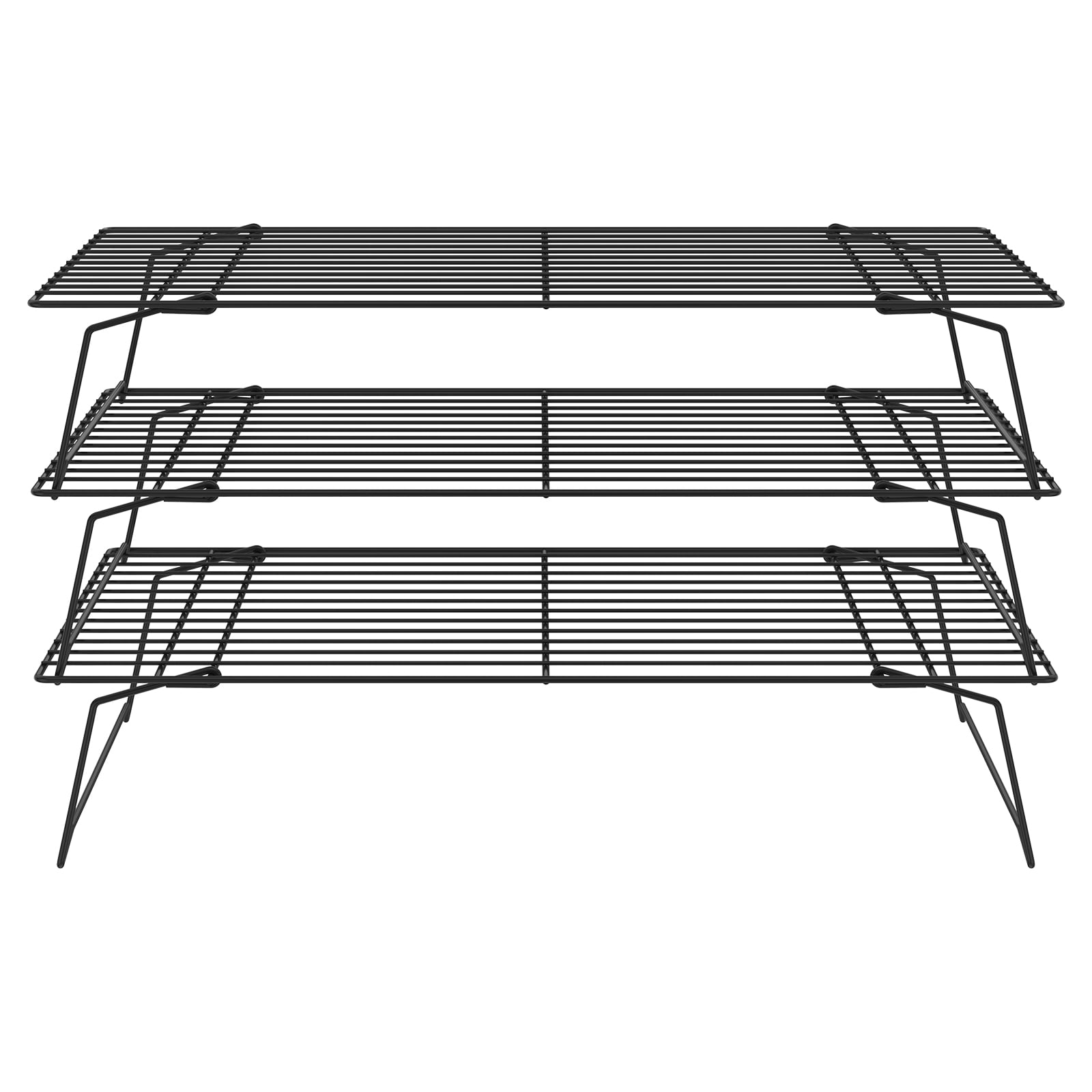 Grusce 3-Tier Cooling Rack Collapsible Baking Cooling Rack Stackable ...