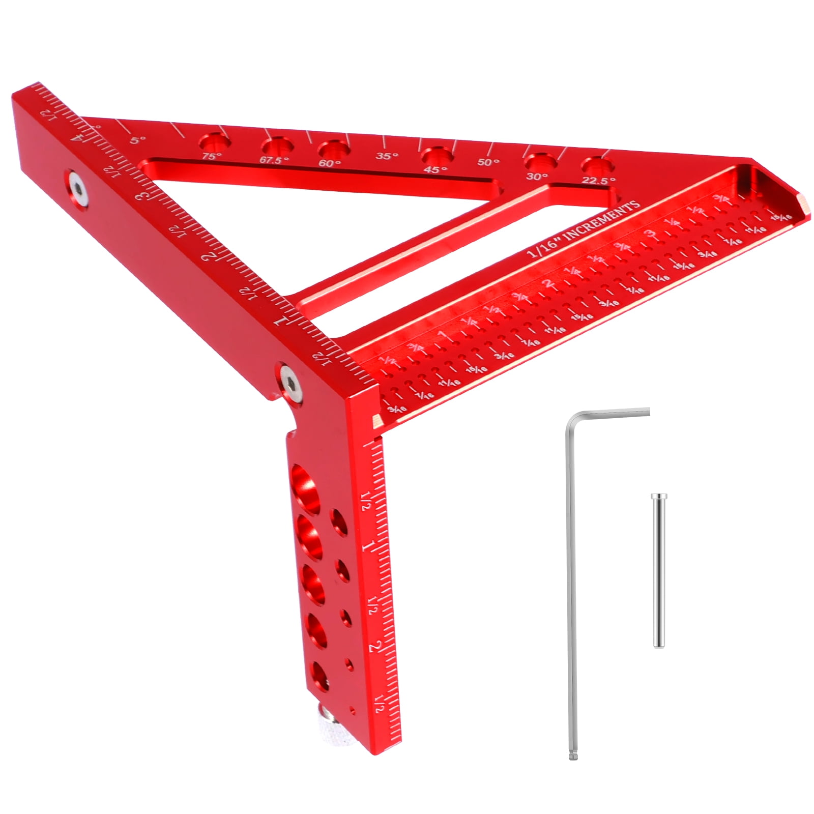 Grusce 3D Multi Angle Measuring Ruler Aluminum Alloy Imperial/Metric ...