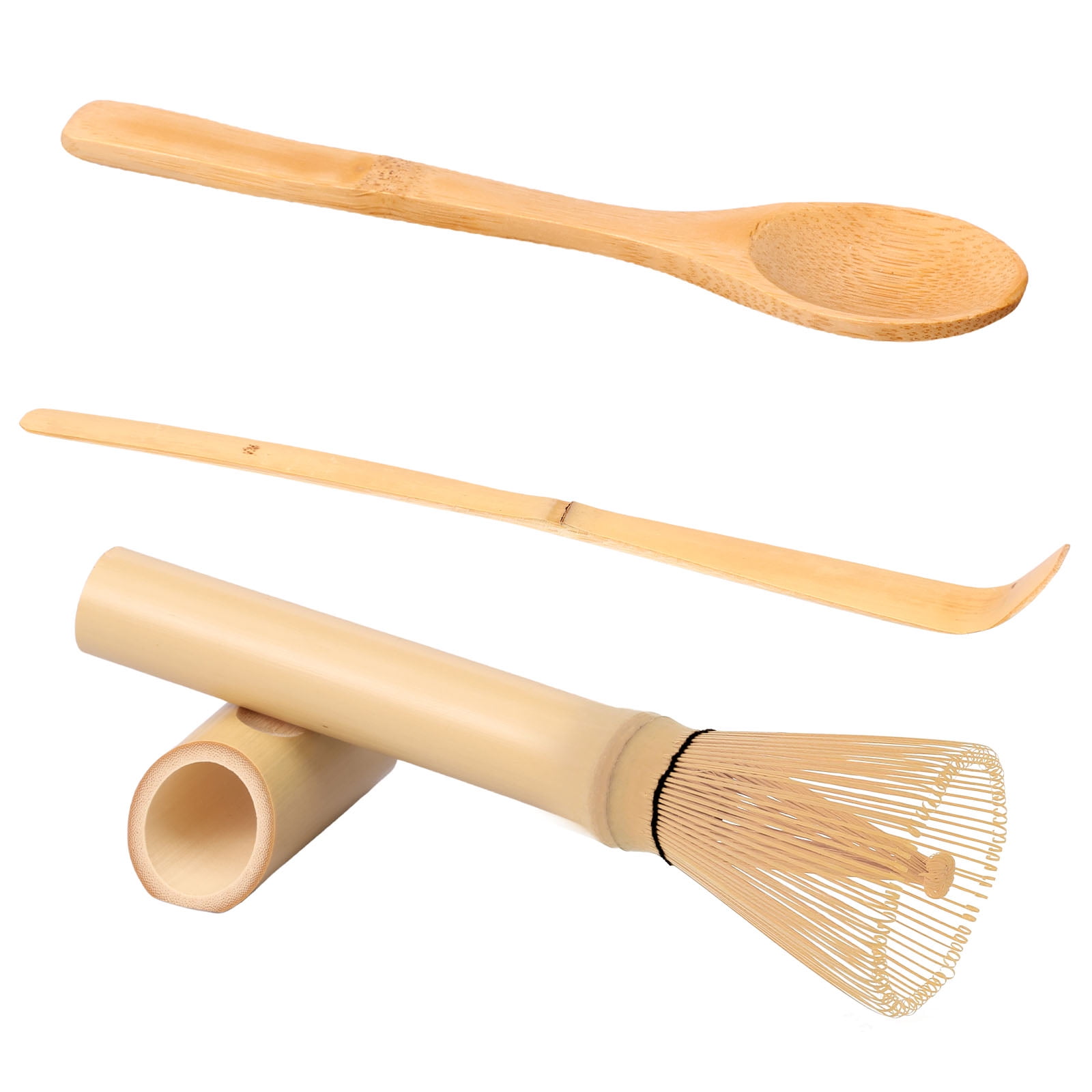 Grusce 3PCS Bamboo Matcha Whisk Scoop Set, Traditional Matcha Utensil ...