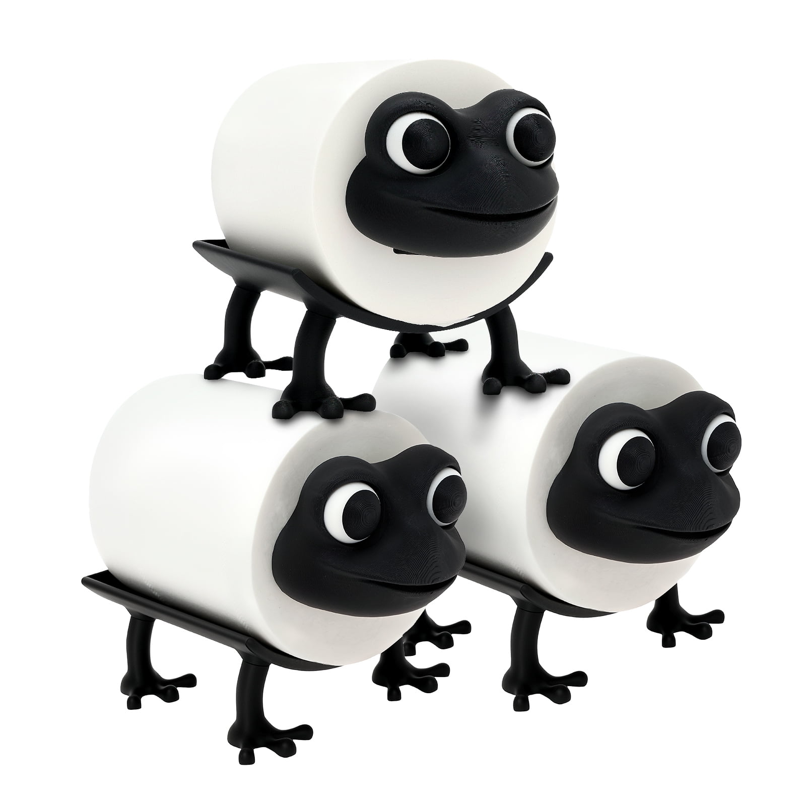 Grusce 3PCS Frog Toilet Roll Holder, Funny Toilet Paper Holder ...