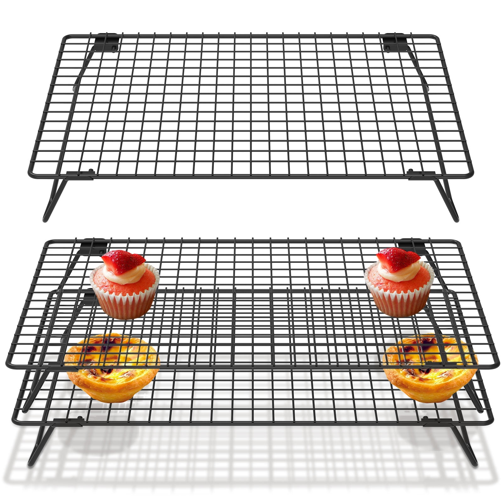 Grusce 3pcs Cooling Racks Carbon Steel Thermal Mesh 3 Layers Cooling ...