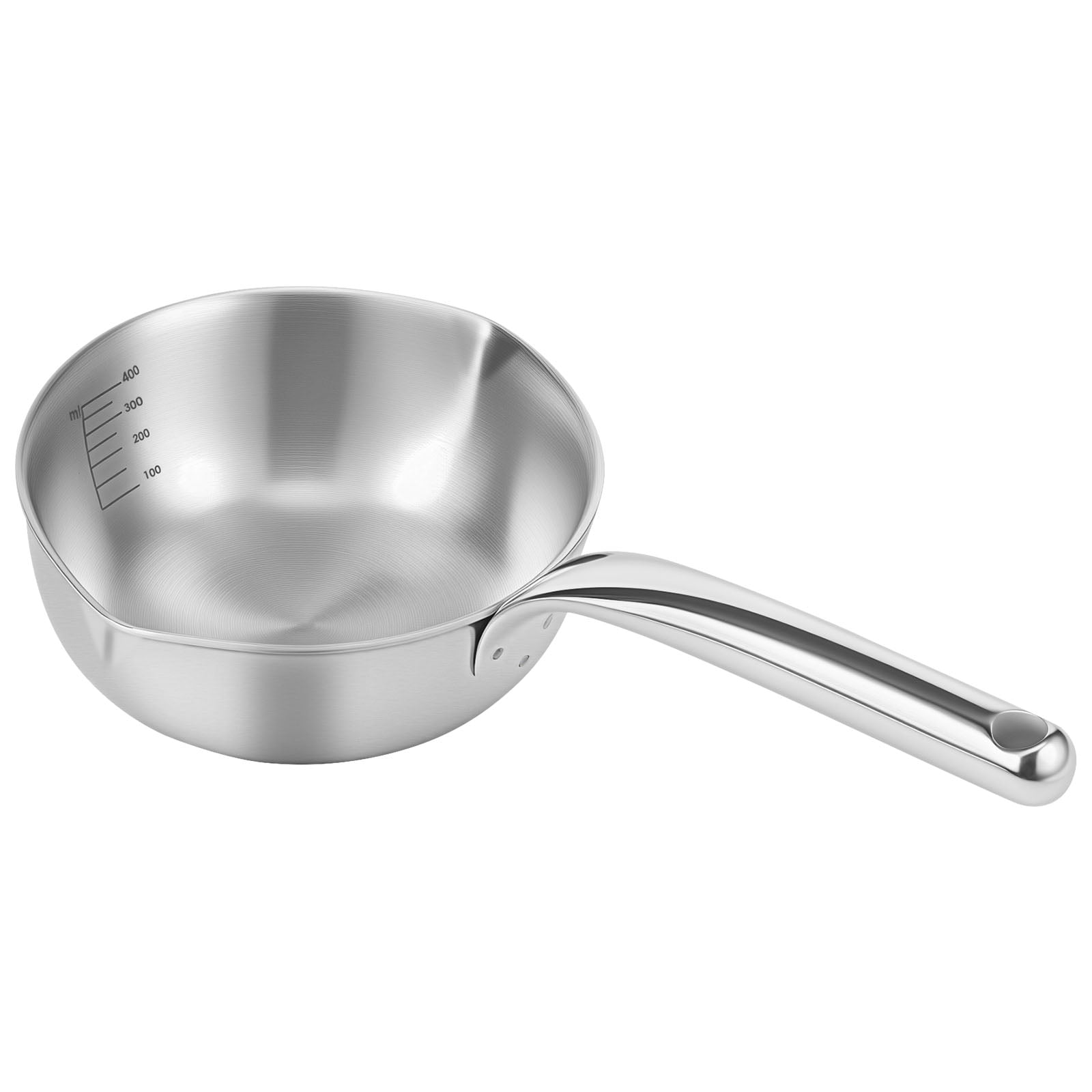 Grusce 400ml Stainless Steel Milk Pan, Multipurpose Milk Soup Pot Solid ...