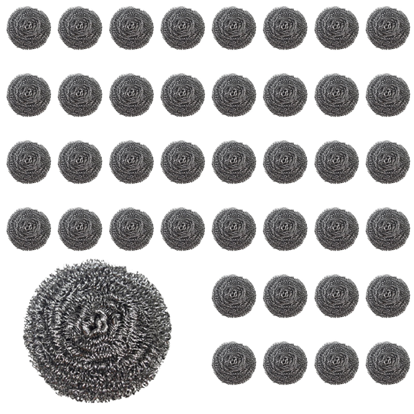 Grusce 40pcs Stainless Steel Scrubber Flexible Stainless Steel Cleaning ...