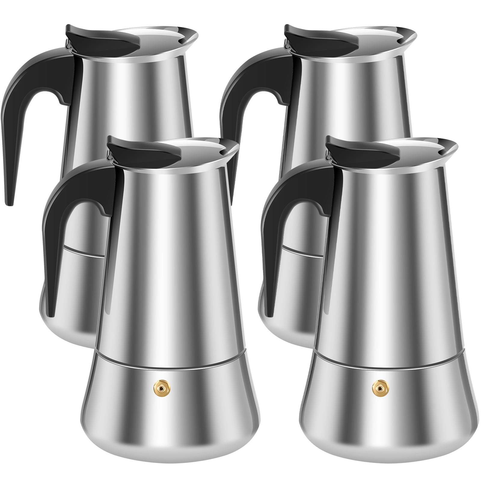 Grusce 450ml Stainless Steel Moka Pot, Stovetop Espresso Maker, Stove ...