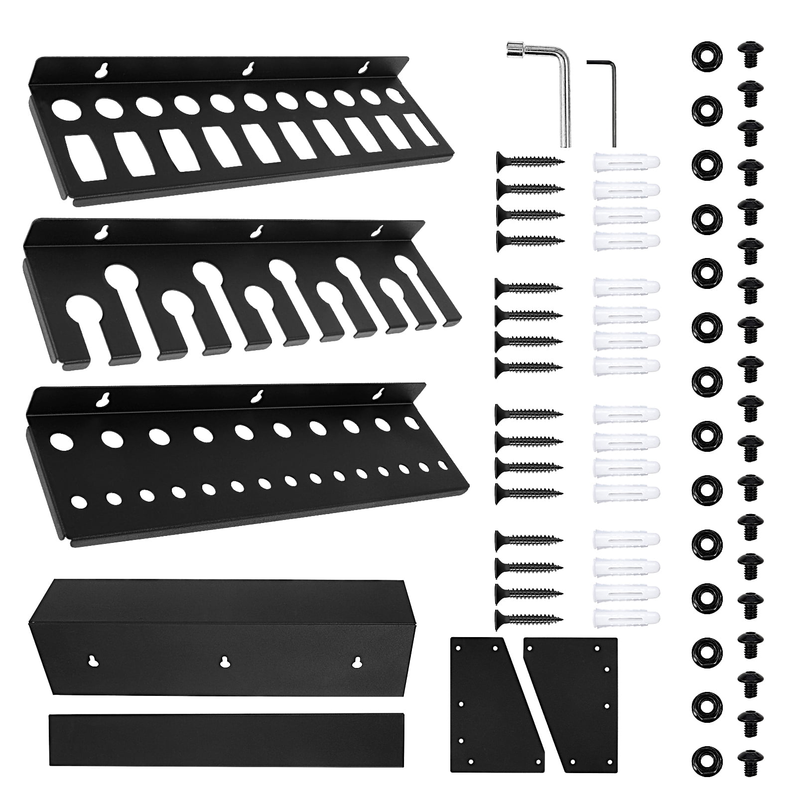 Grusce 4pcs Garage Wall Organizer Carbon Steel Wall Tool Organizer ...