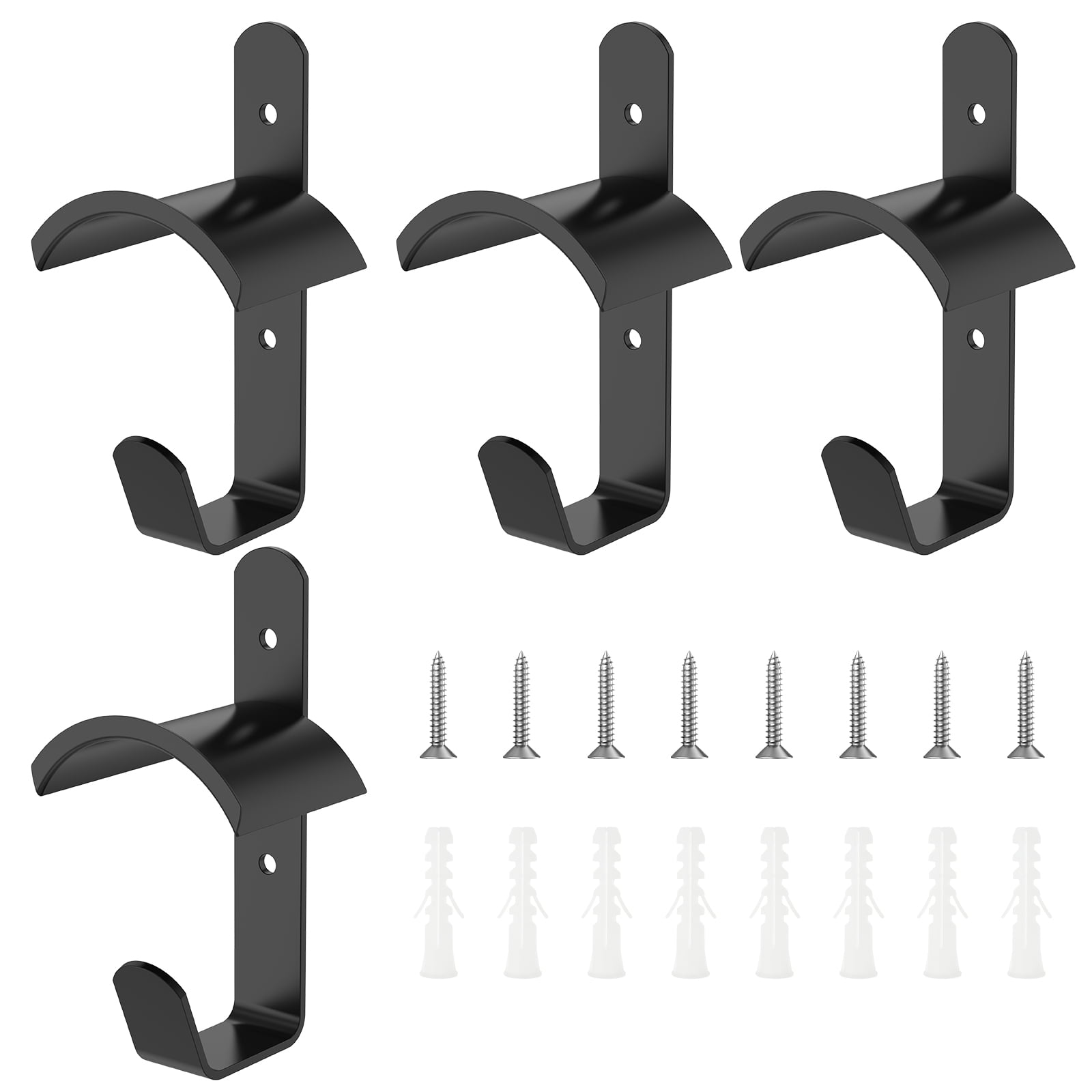 Grusce 4pcs Metal Horse Bridle Rack with Anti Rust Coating Wall Mounted ...