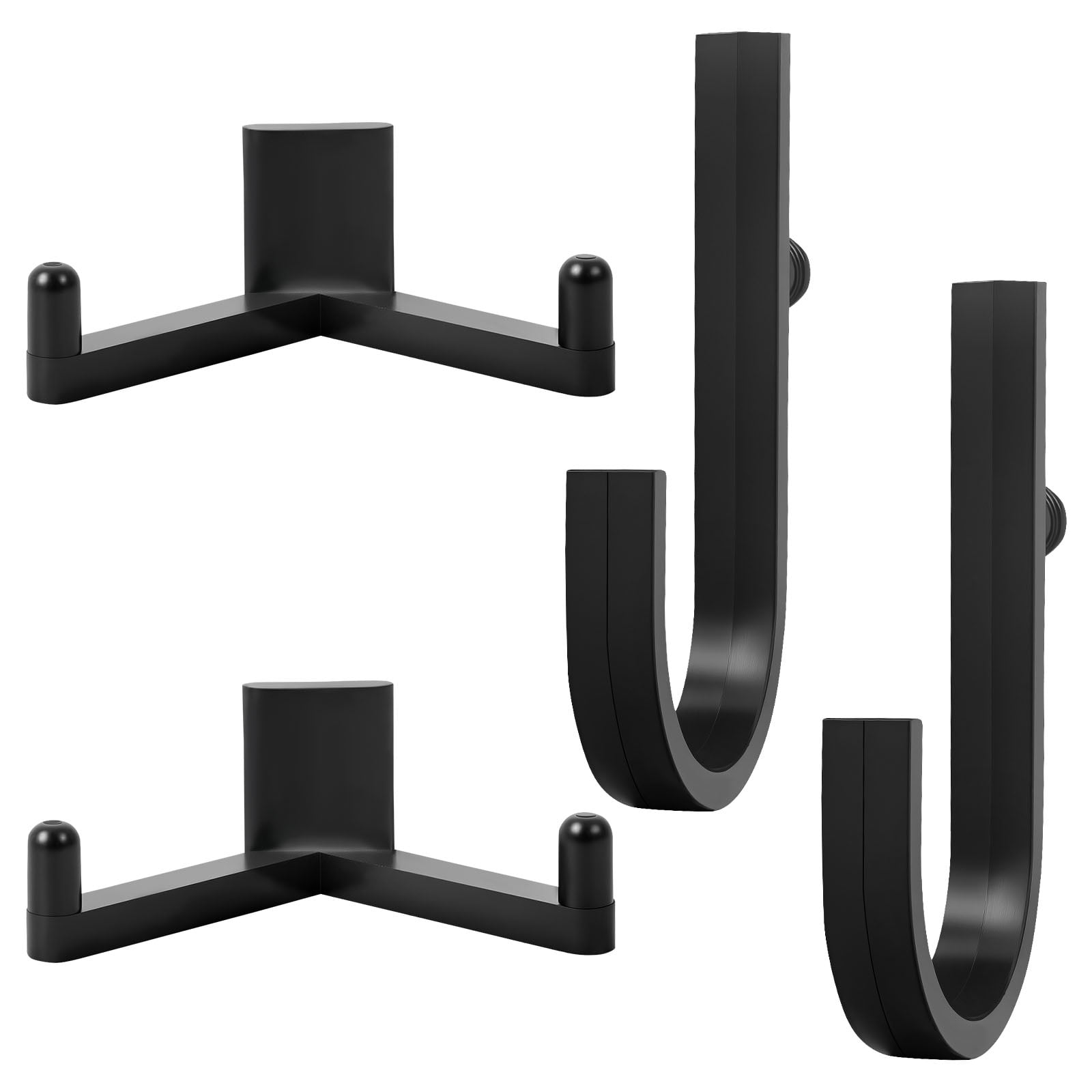 Grusce 4pcs Storage Shed Hook Set Plastic J and V Shape Shed Tool Hook ...