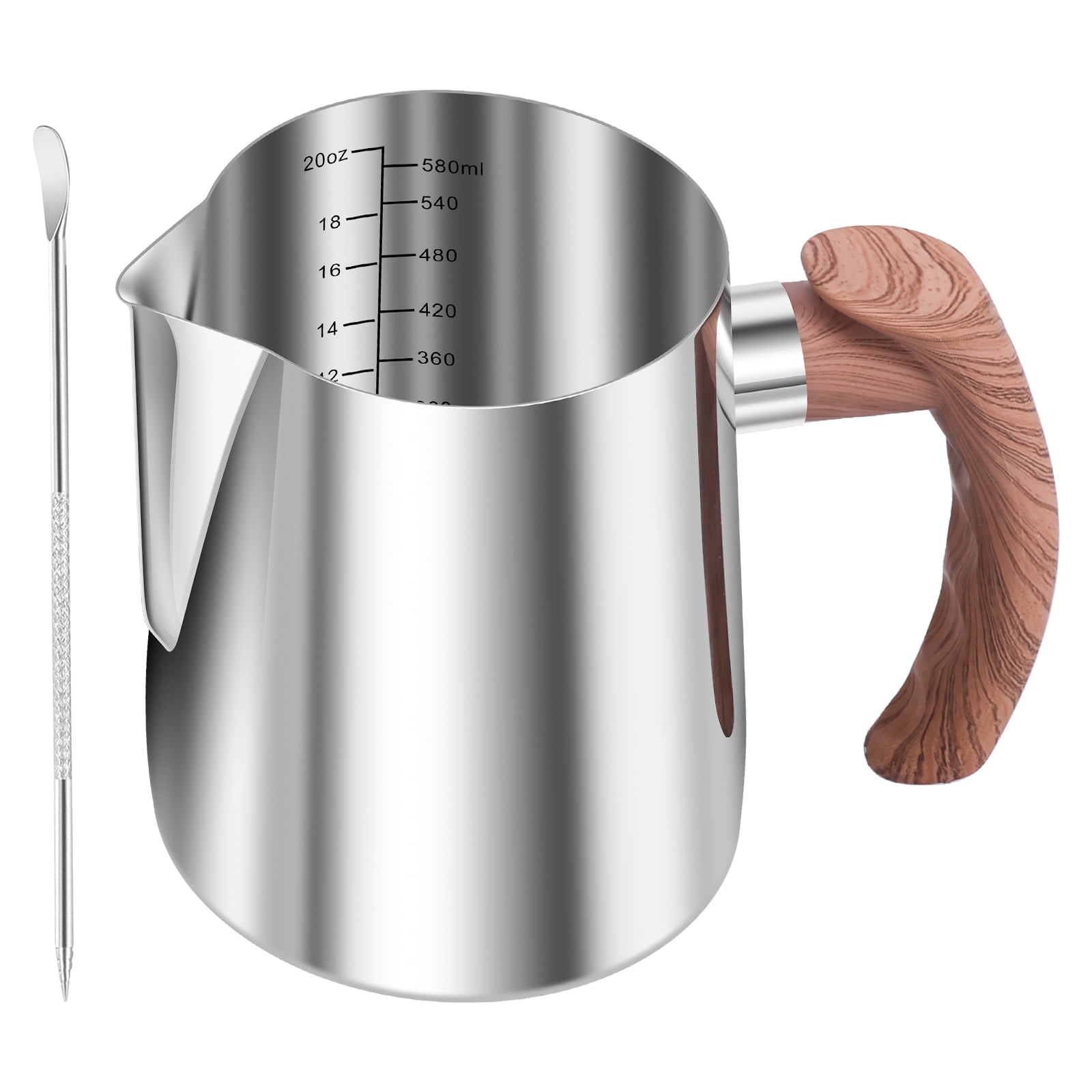 Grusce 600ml Milk Frothing Pitcher, 20oz Espresso Steaming Pitcher ...