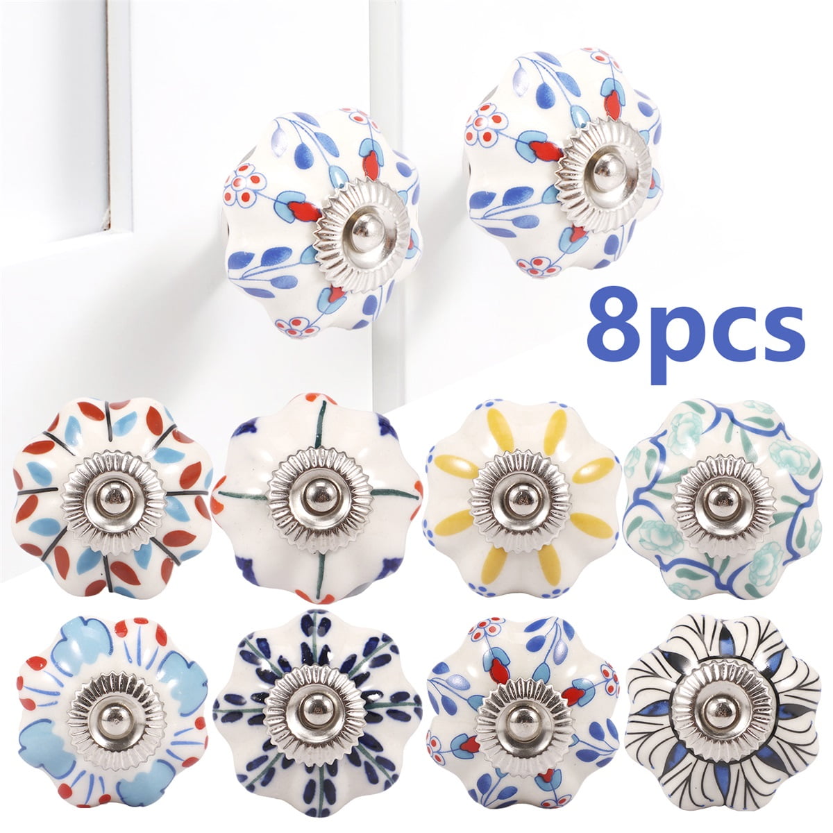 Grusce Art Cabinet Pulls - Premium Antique Finish Rustic Ceramic Knobs ...