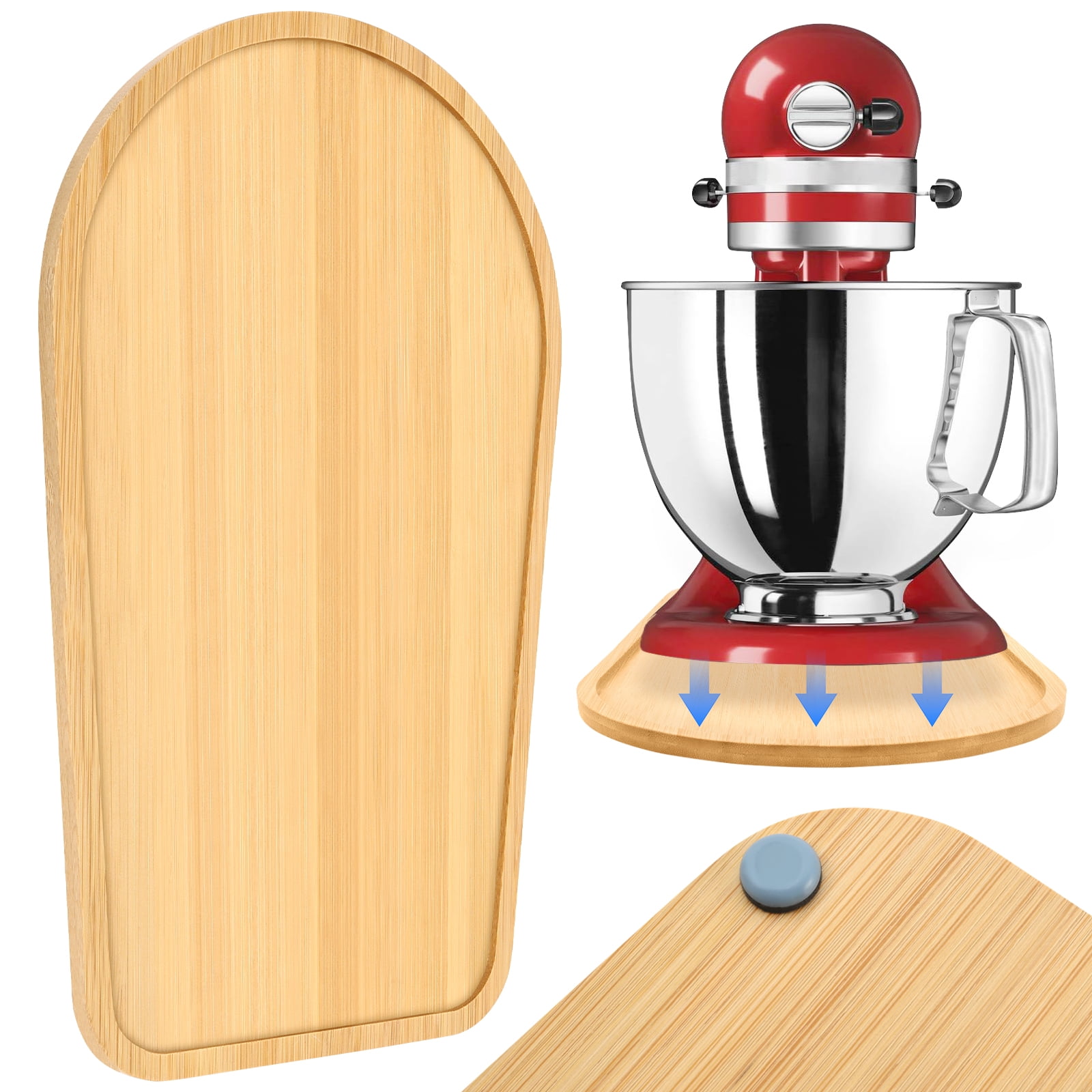 Grusce Bamboo Mixer Slider Mat, for Tilt Head Kitchen Aid 4.5-5 Qt ...
