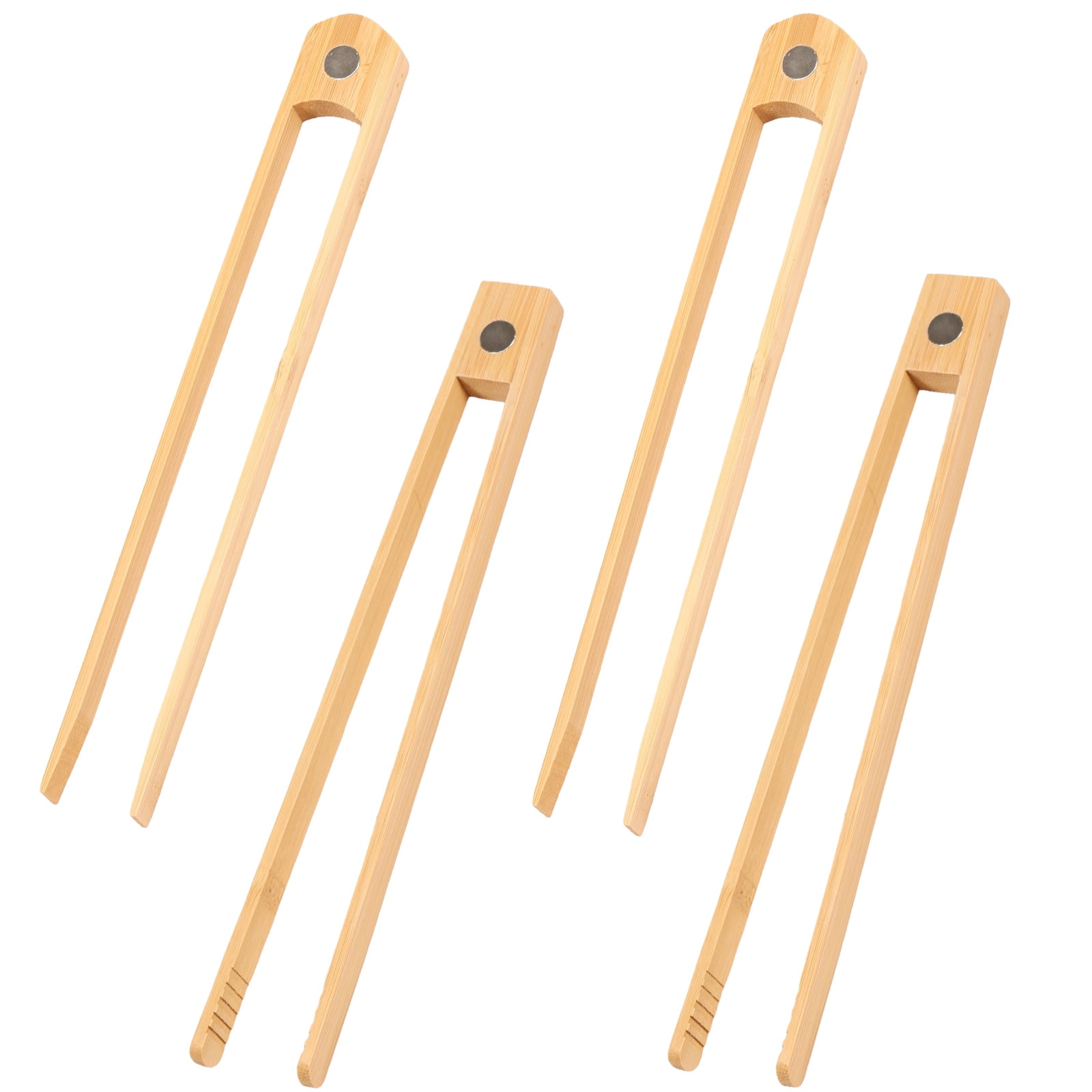 Grusce Bamboo Toaster Tong Set, Magnet Bamboo Toast Utensil Accessories ...