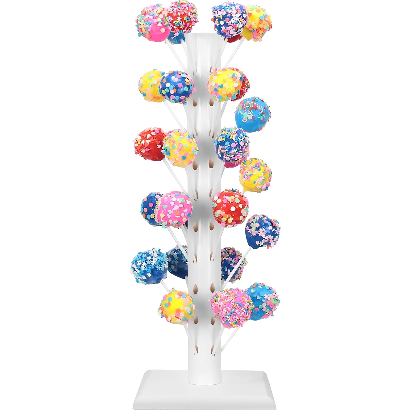 NUAHRHY Cake Pop Stand Practical Wood Lollipop Holder Portable Vertical ...