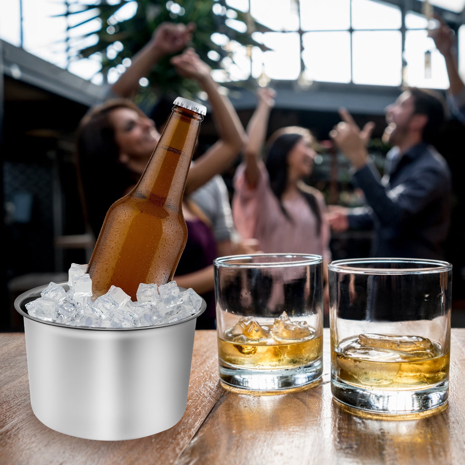 Grusce Champagne Ice Mold Bucket DIY Flower Ice Bucket Mold Practical ...