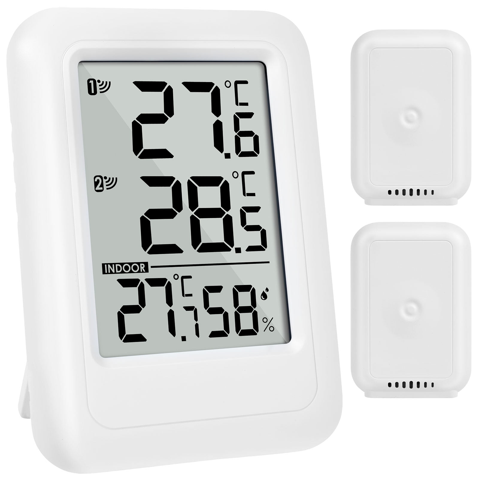 Grusce Digital Room Thermometer Meter Set, Inside Outside Temperature ...