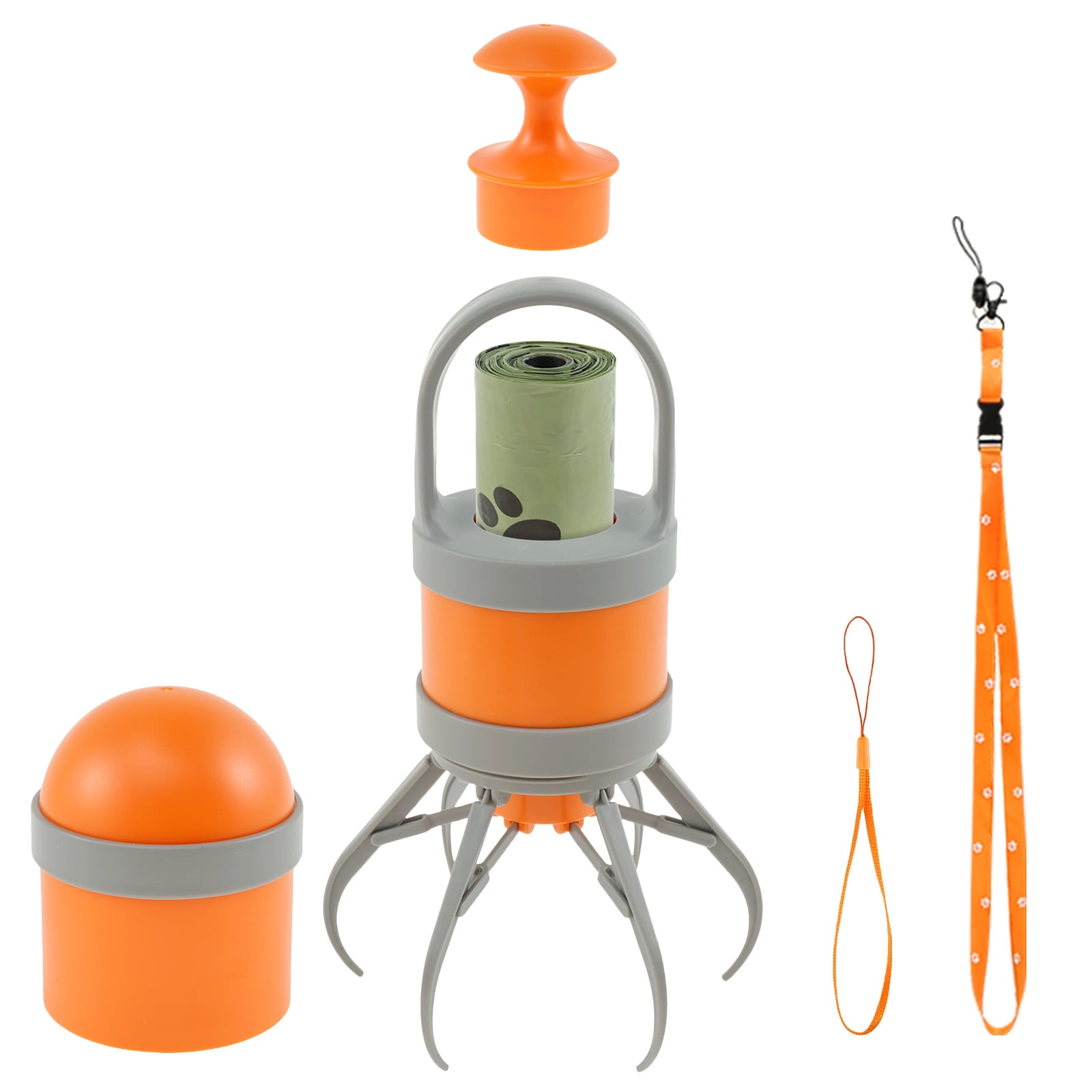 Grusce Dog Poop Scooper Sanitary Dog Waste Picker Cleaner with Built-in ...