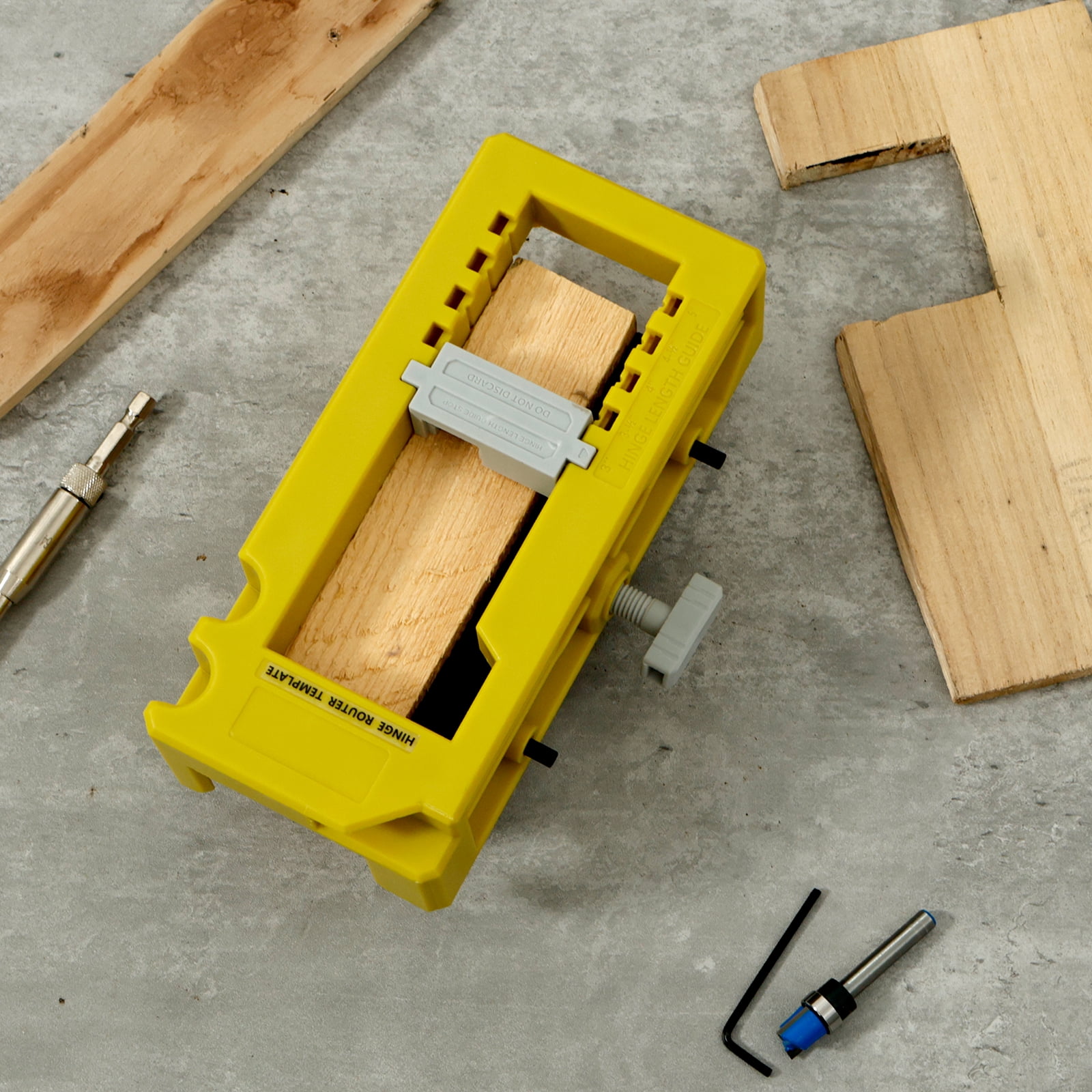 Grusce Door Hinge Mortise Jig Kit Sturdy Door Hinge Router Template ...