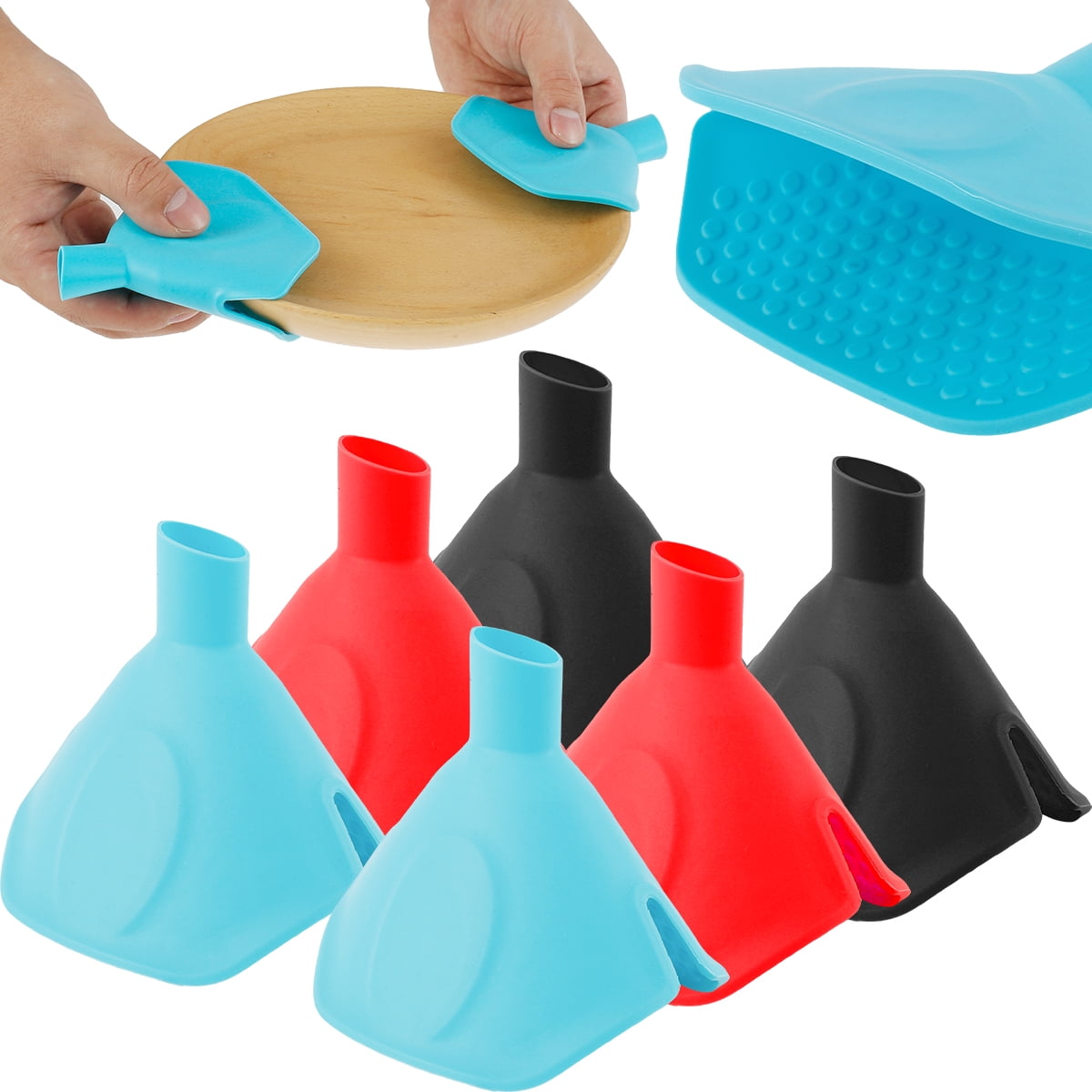 Grusce Fan-Shaped Silicone Funnel for Filling Bottles Collapsible ...