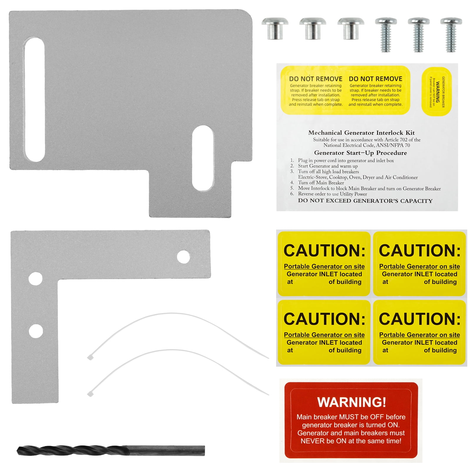 Grusce Generator Interlock Kit Compatible with CH Series 150 and 200 ...