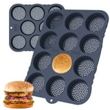 NUAHRHY Hamburger Bun Pan 8/12 Cavity Reusable Non Stick Hamburger Bun ...