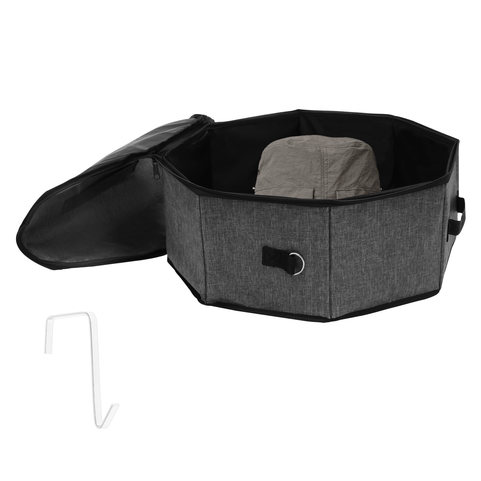 Grusce Hat Box for Travel and Storage, Collapsible Cowboy Cap Organizer ...