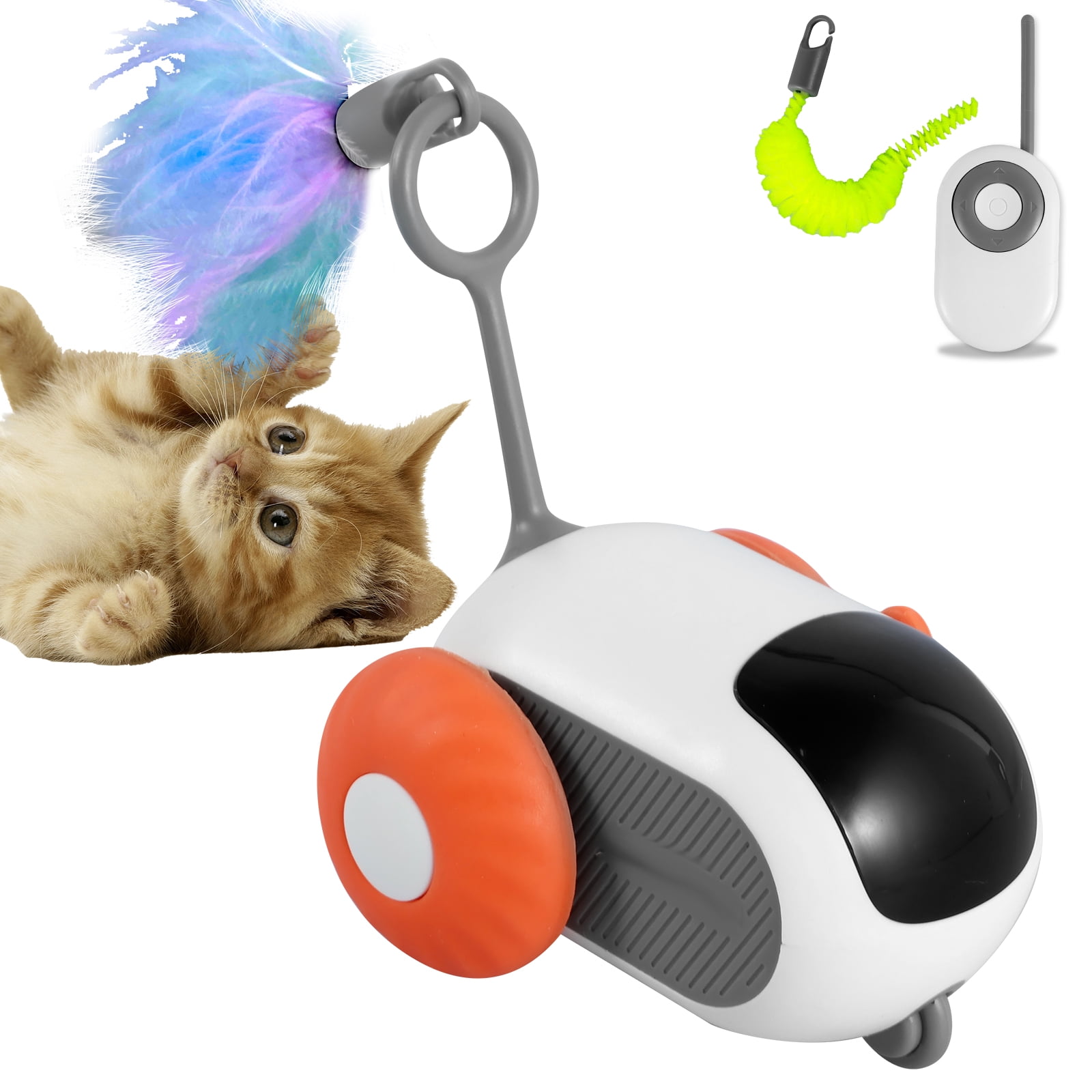 NUAHRHY Interactive Cat Toys Remote Control Cat Toy USB Rechargeable ...