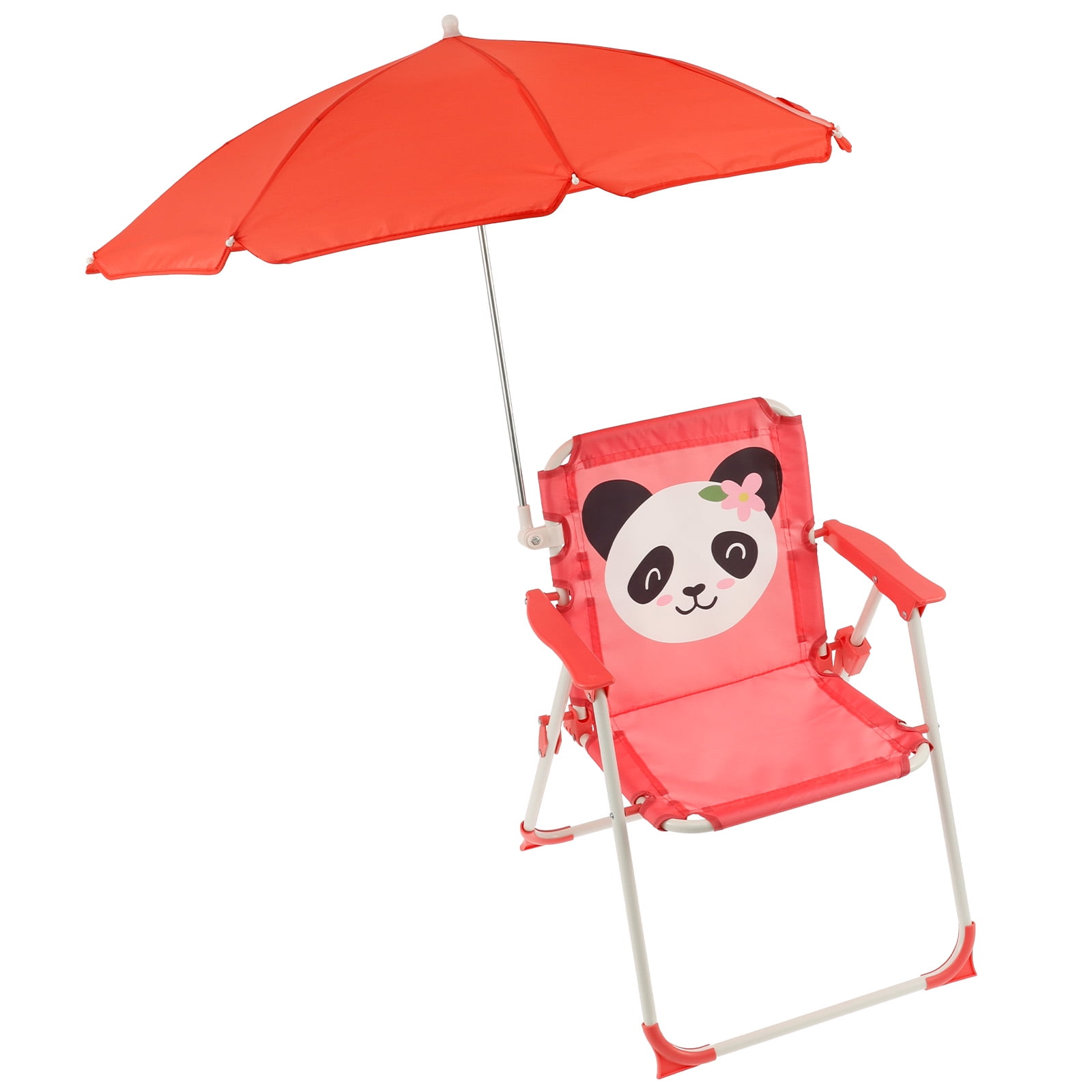 Grusce Kids Beach Chair with Sun Umbrella, Cute Animal Portable Folding ...