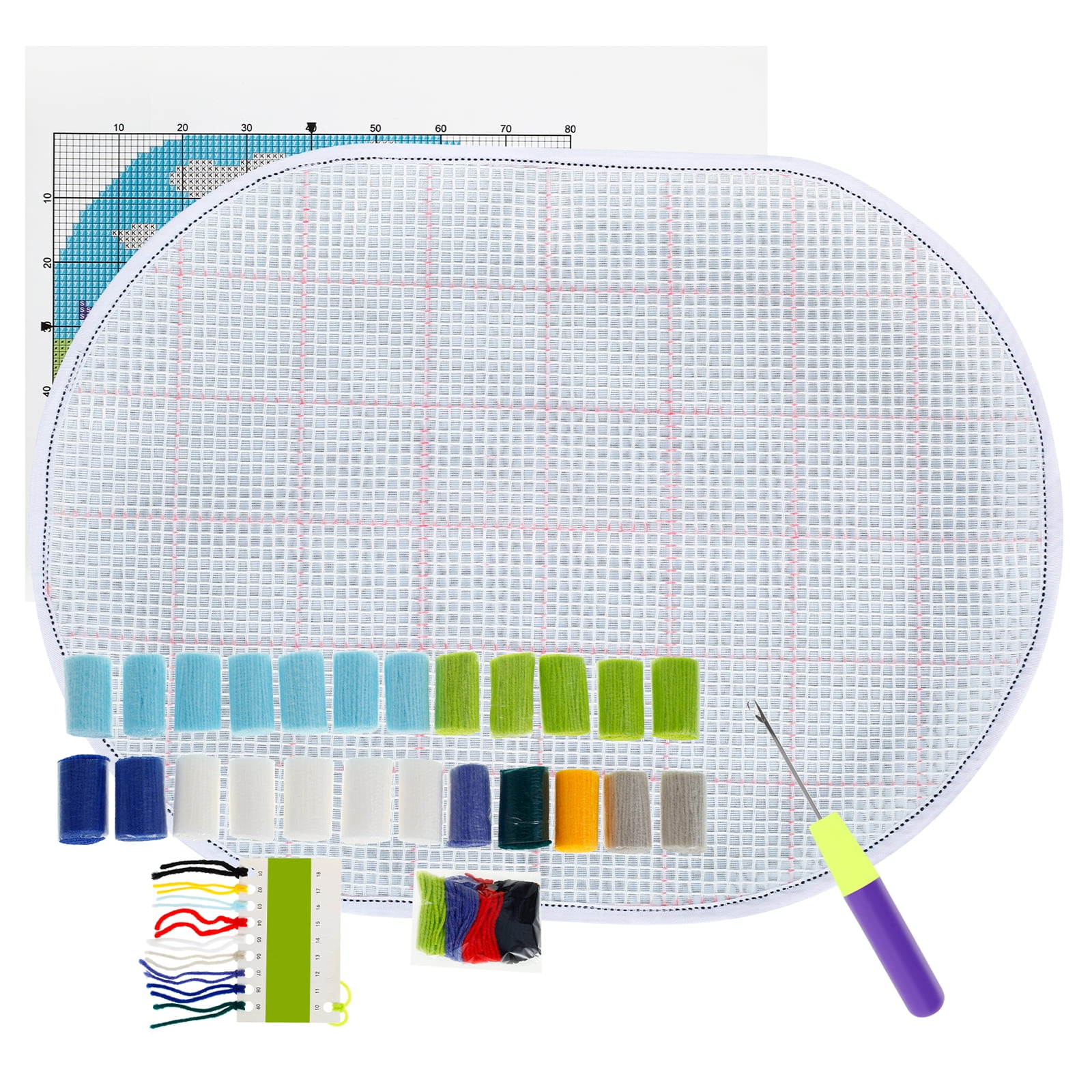 Grusce Latch Hook Kit for Adults Kids Cute Cartoon Animal Theme Latch ...