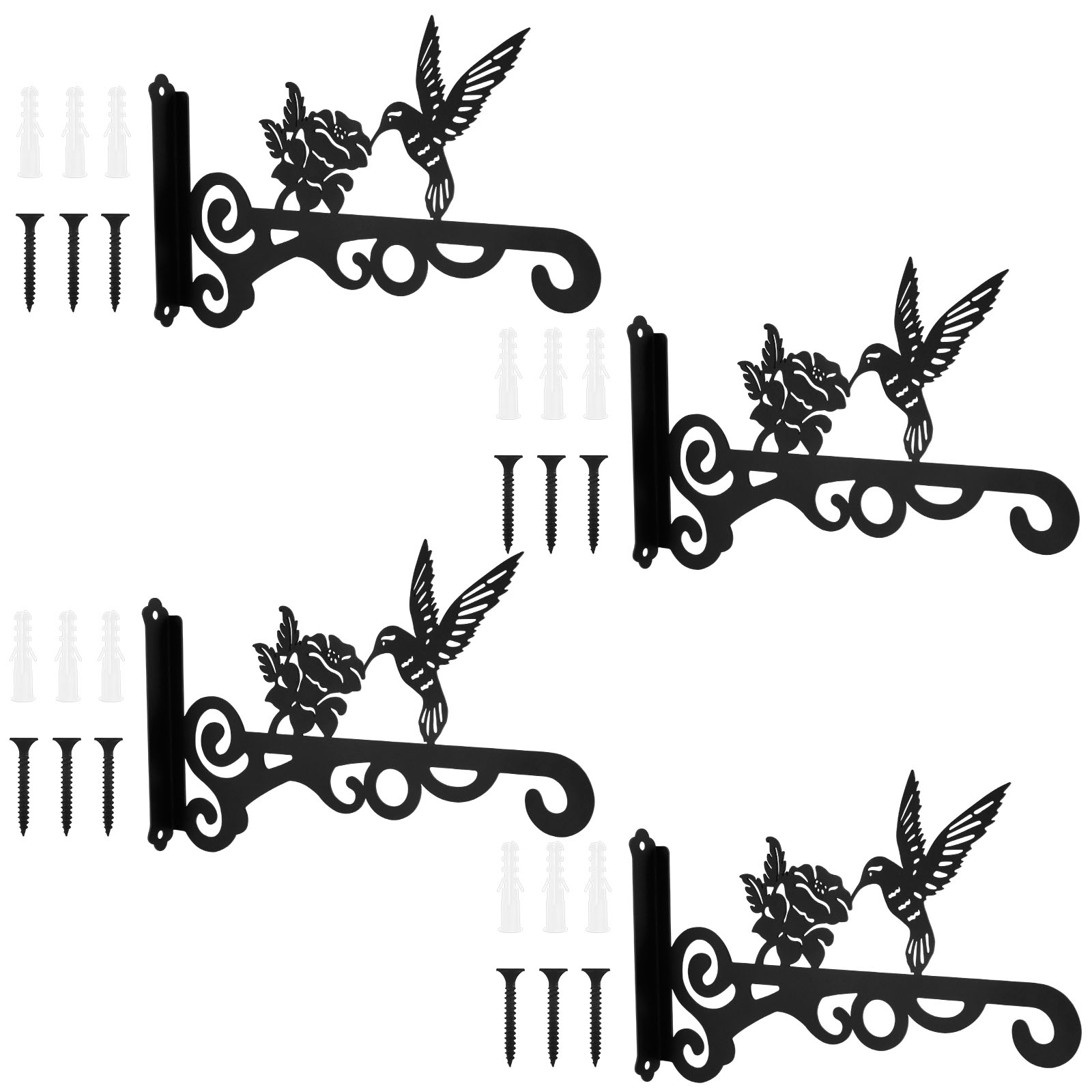 Grusce Metal Bonsai Wall Hangers With Hummingbird Pattern Sturdy ...