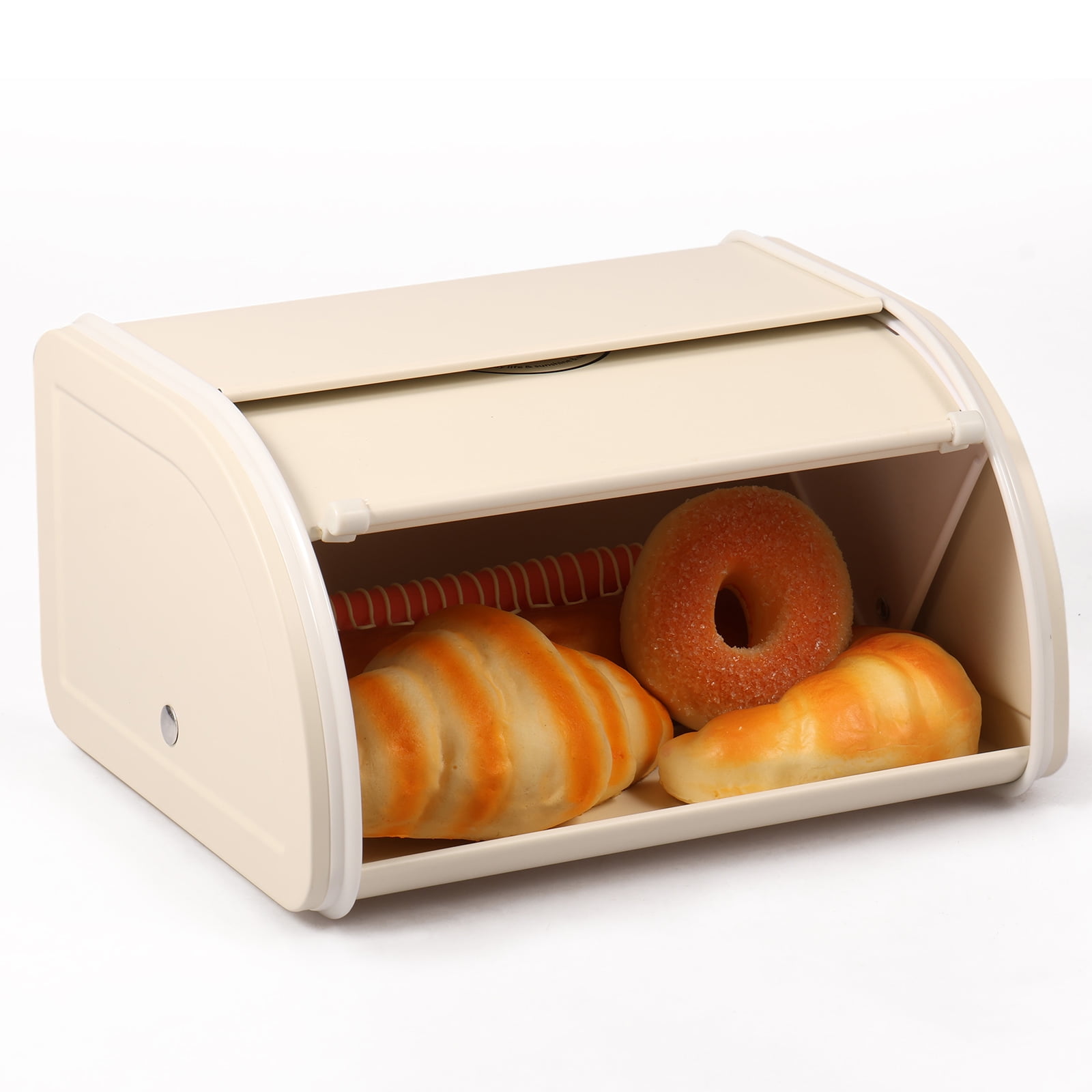 Grusce Metal Bread Box with Lid Vintage Bread Bin Bread Holder Box ...