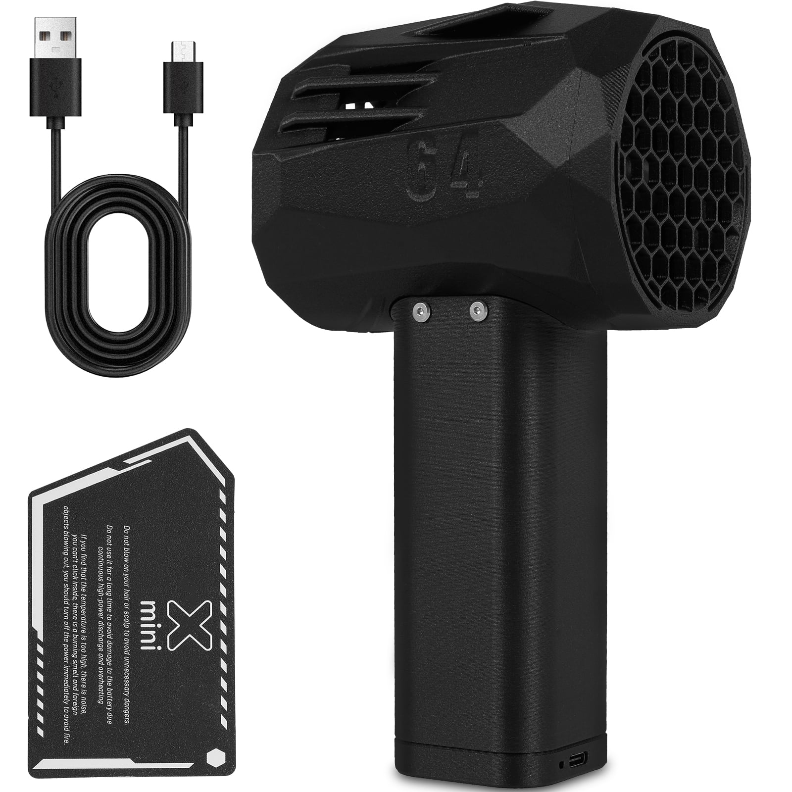 Grusce Mini Jet Dry Blower 4000mAh Handheld Jet Fan Blower Powerful ...